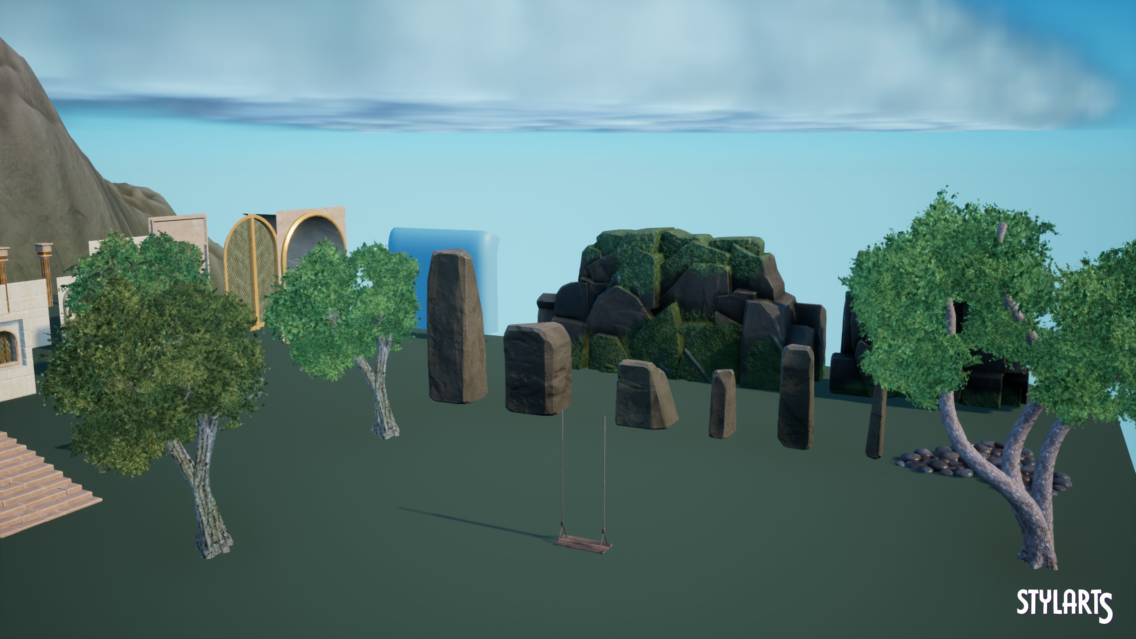 3D model Stylized Paradise Gardens VR / AR / low-poly | CGTrader