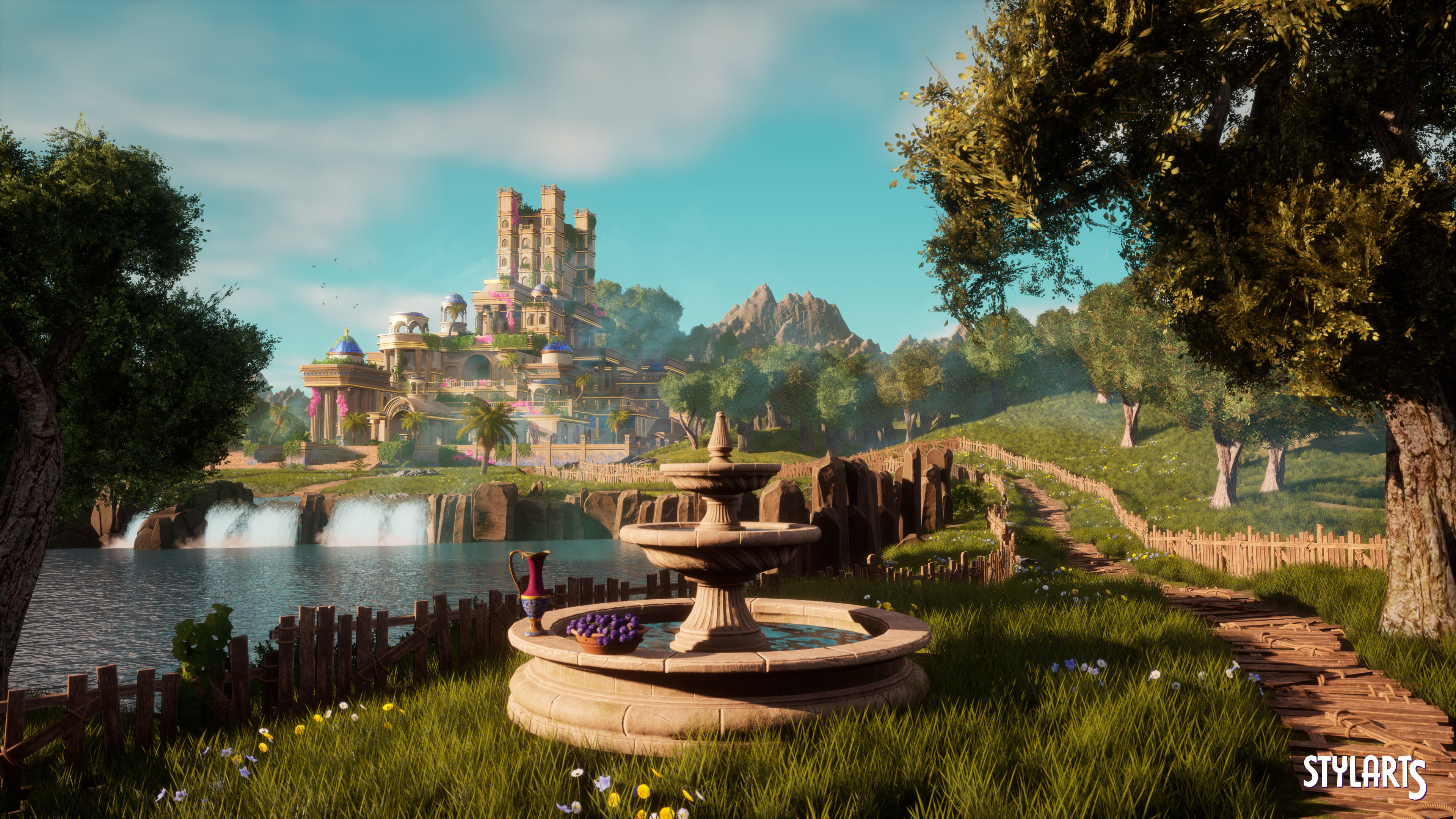 3D model Stylized Paradise Gardens VR / AR / low-poly | CGTrader