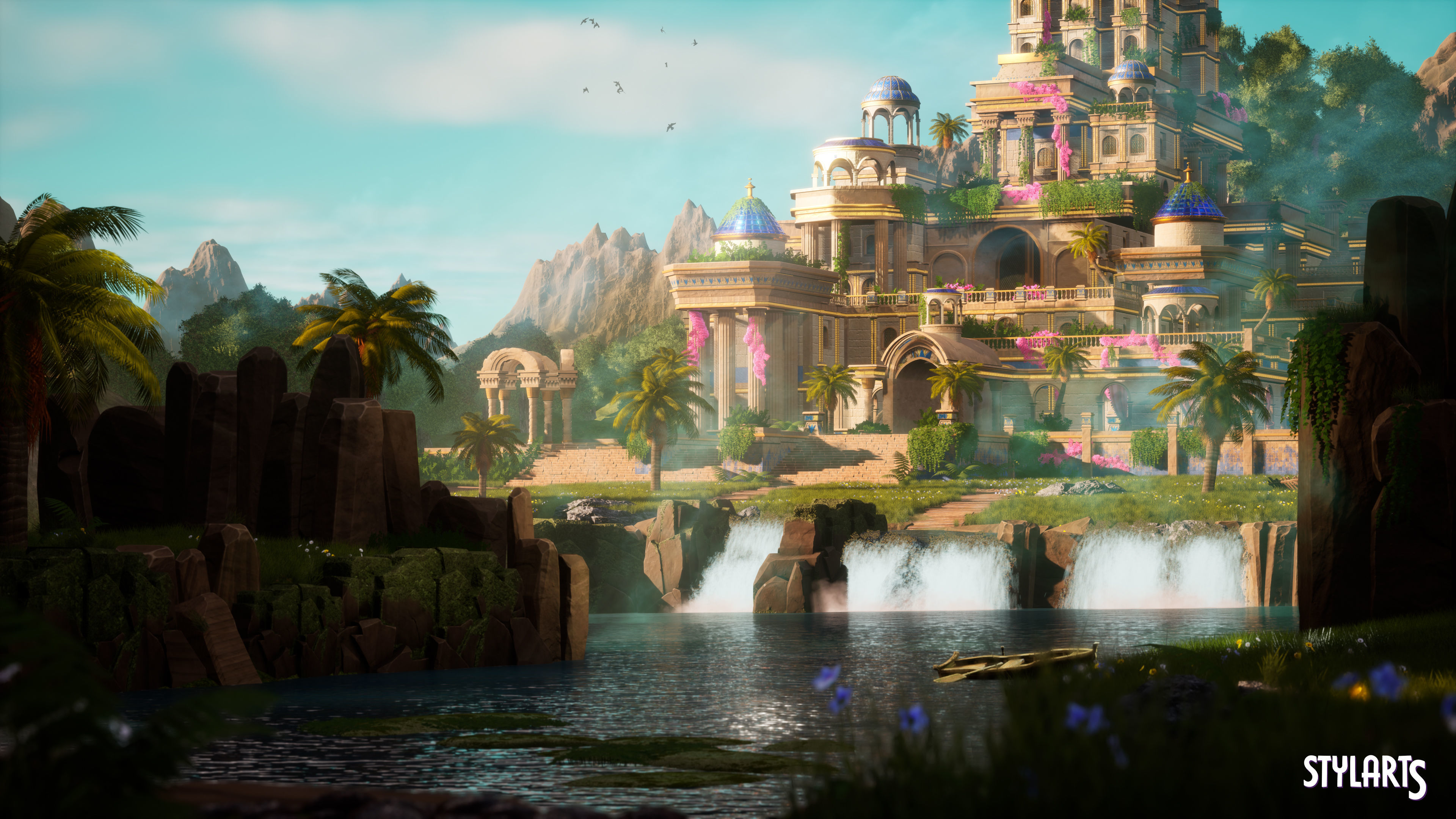 3D model Stylized Paradise Gardens VR / AR / low-poly | CGTrader