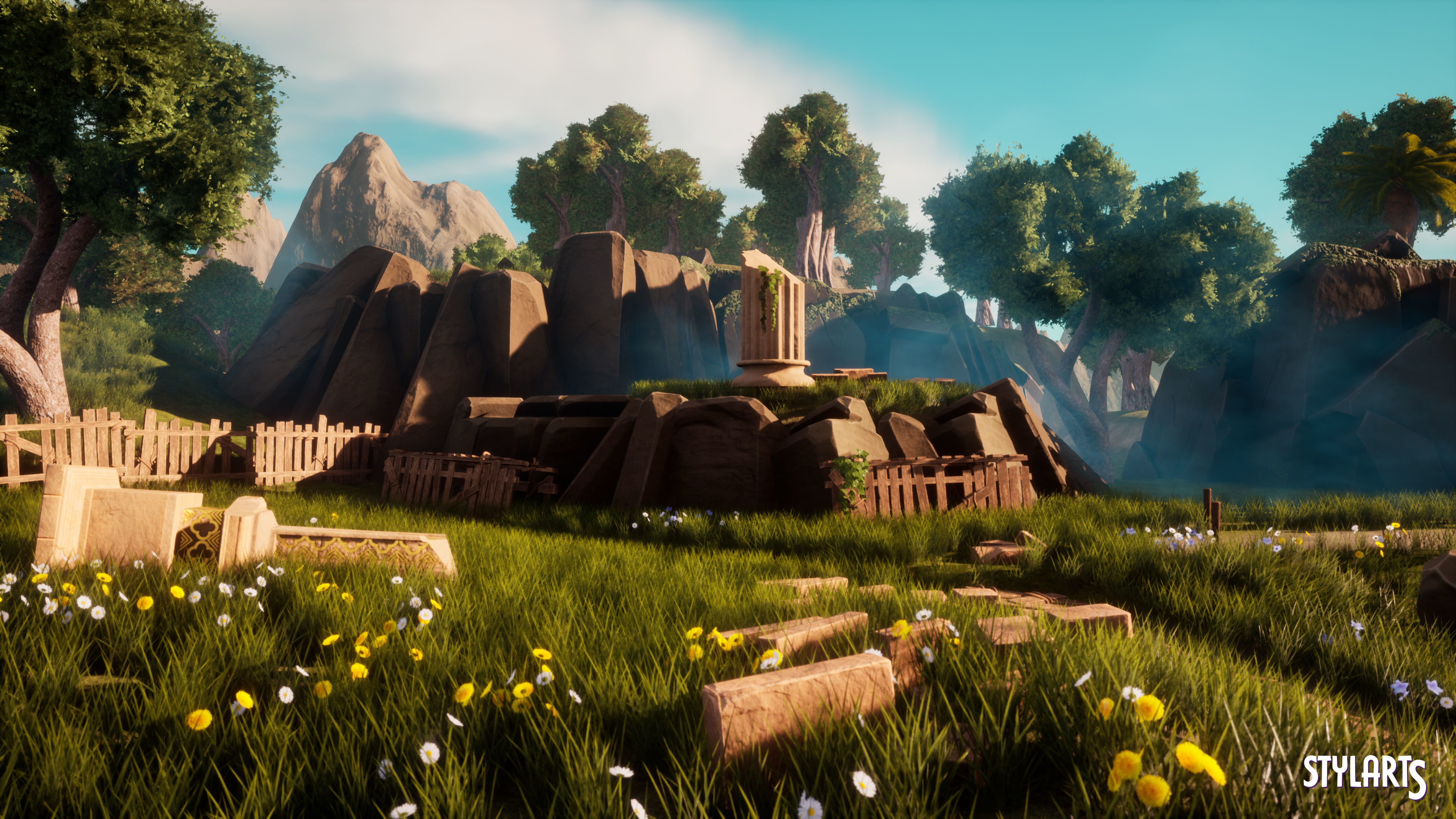 3D model Stylized Paradise Gardens VR / AR / low-poly | CGTrader