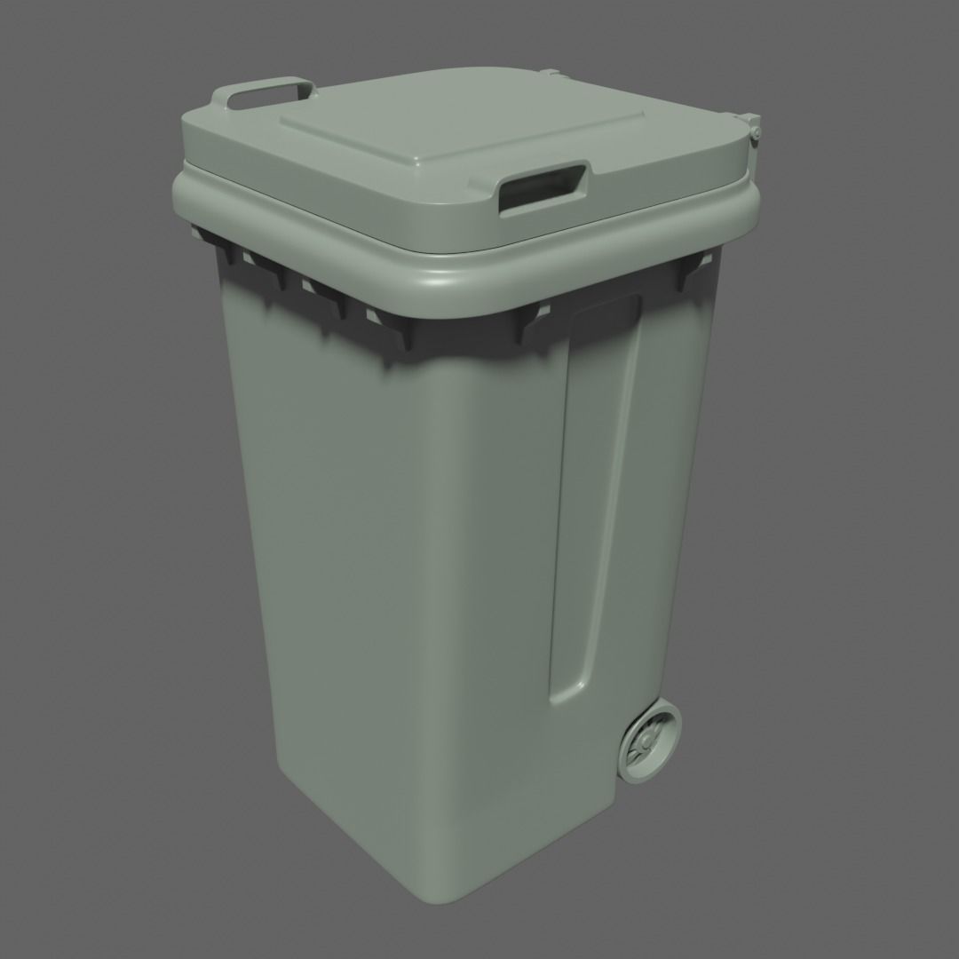 Old Plastic Trash Can 3D Model 3D model | CGTrader