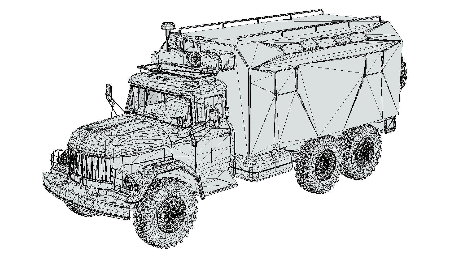 3D model Soviet Army Command Vehicle VR / AR / low-poly | CGTrader