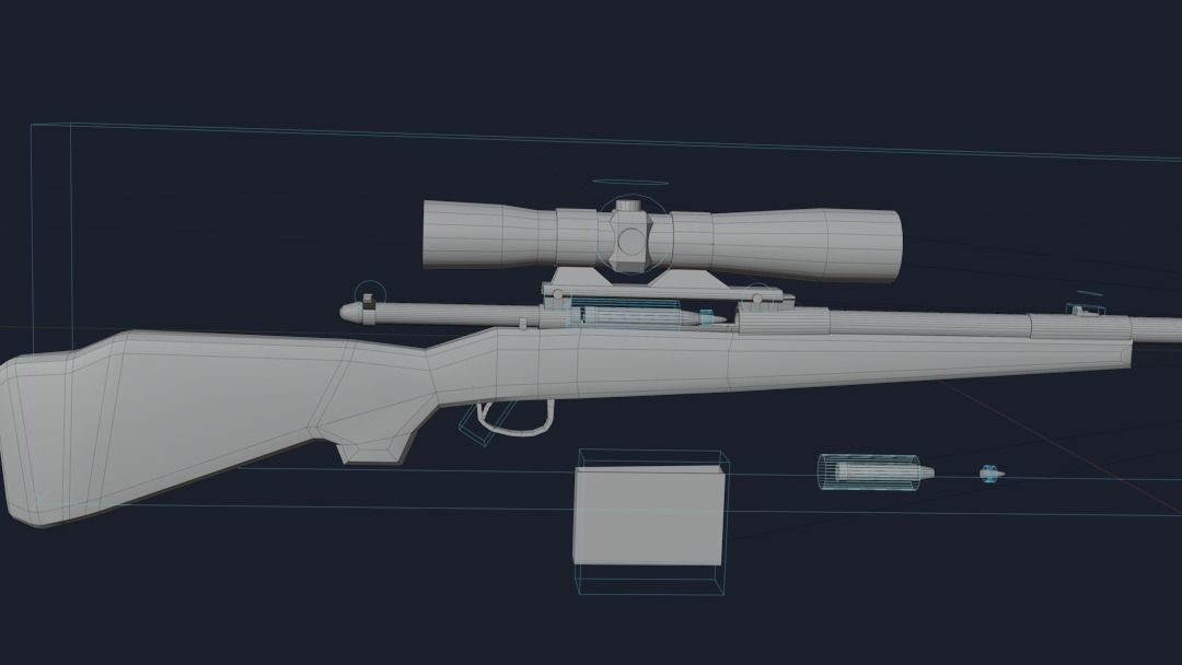 Hunting Rifle free VR / AR / low-poly 3D model rigged | CGTrader