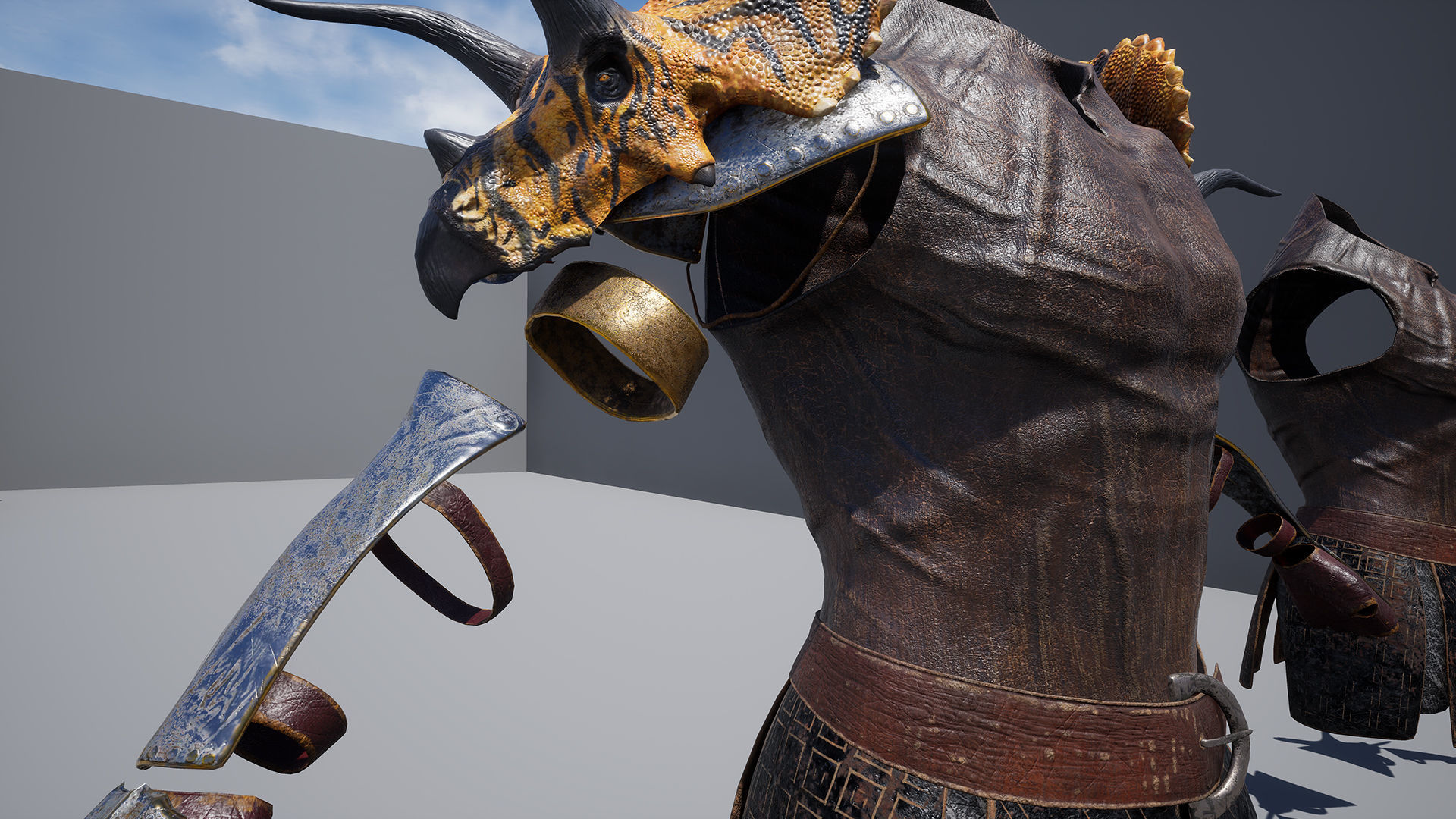 3D model Theropod Rex Man - Unreal Engine and Unity Projects VR / AR ...