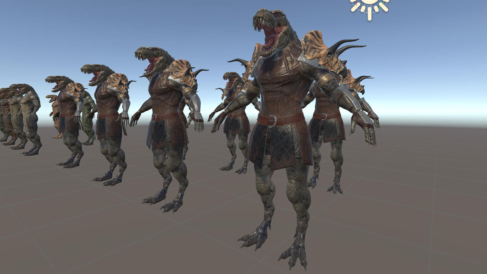 3D model Theropod Rex Man - Unreal Engine and Unity Projects VR / AR ...