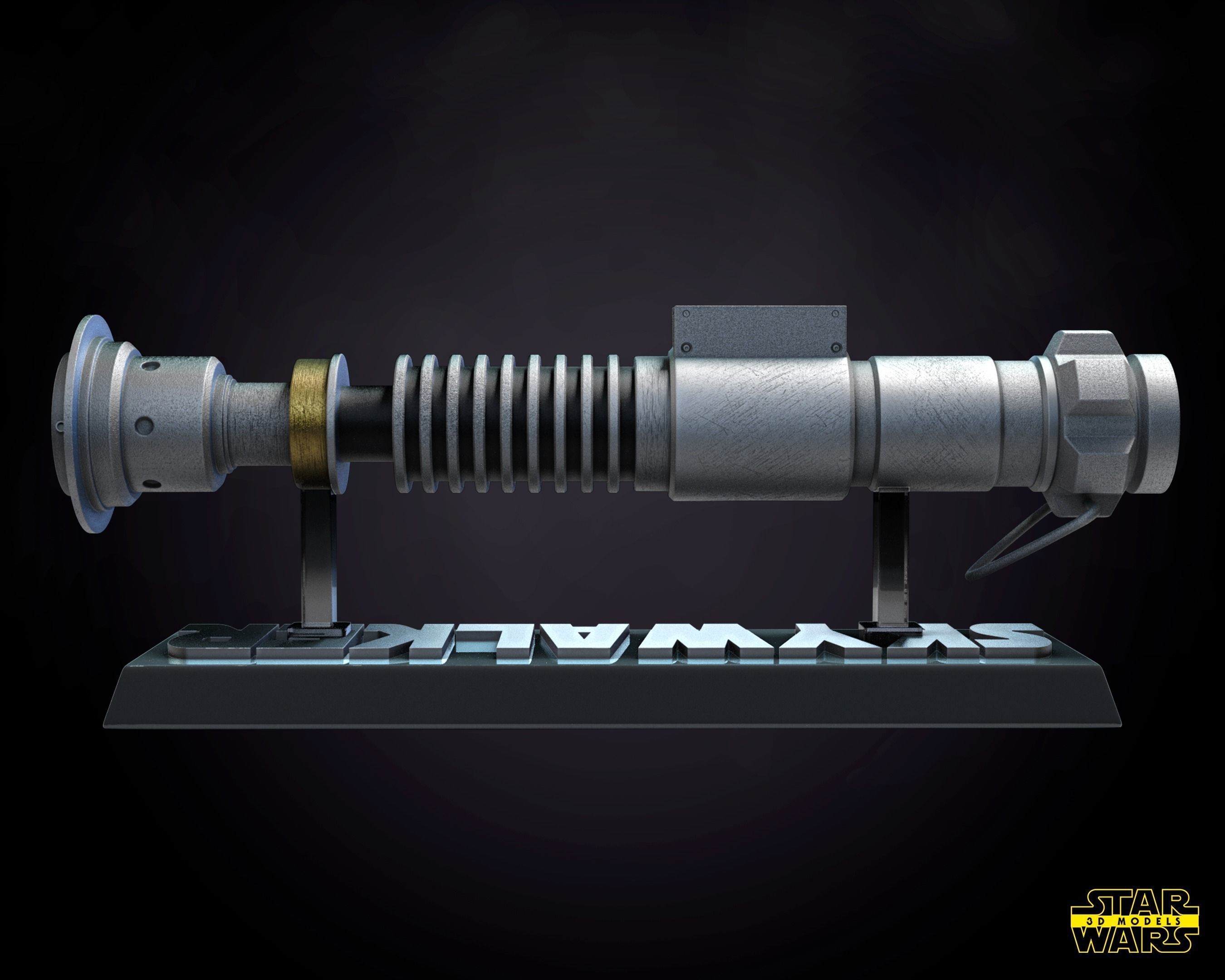 Luke Lightsaber Sculpture Tested for 3D printing 3D model 3D printable ...