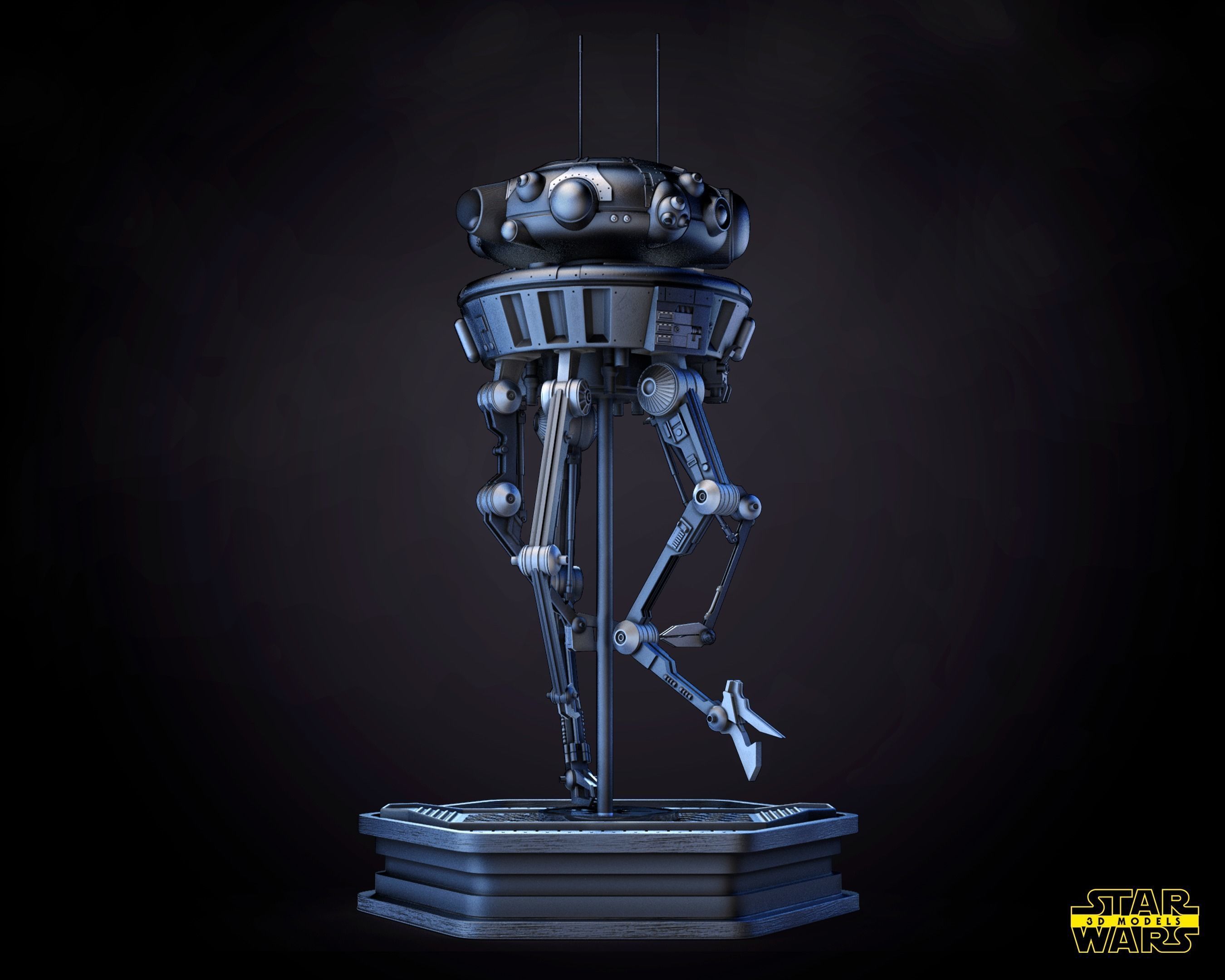 Probe Droid Sculpture Tested for 3D printing 3D model 3D printable ...