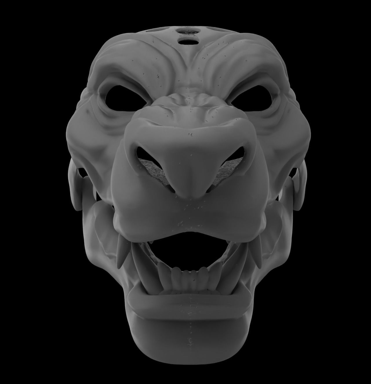 Articulated Werewolf Mask Head Base 3D model 3D printable | CGTrader
