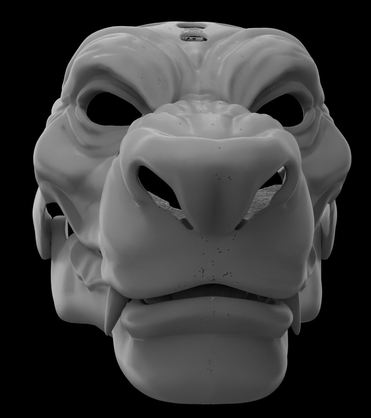 Articulated Werewolf Mask Head Base 3D model 3D printable | CGTrader
