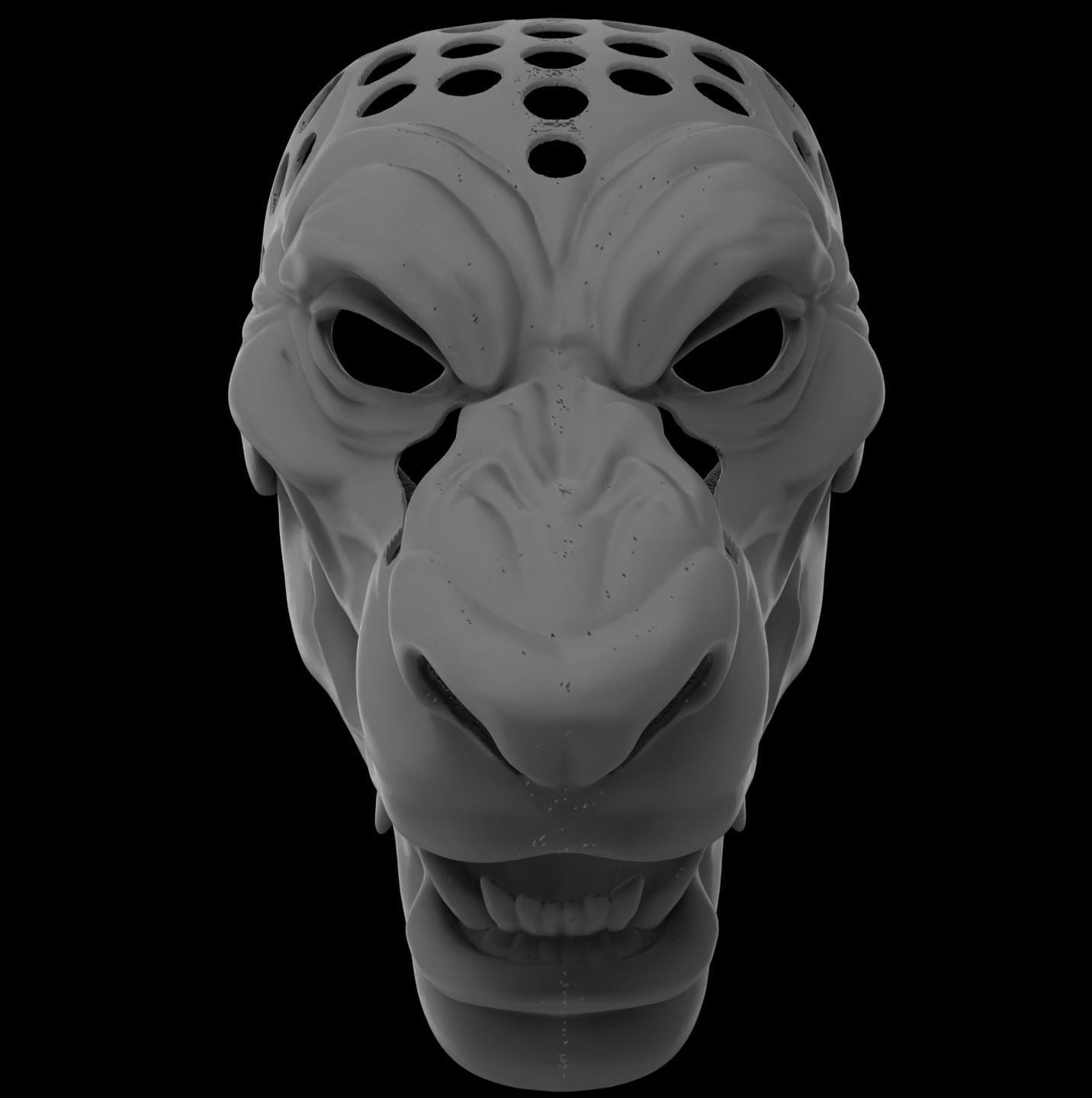 Articulated Werewolf Mask Head Base 3D model 3D printable | CGTrader