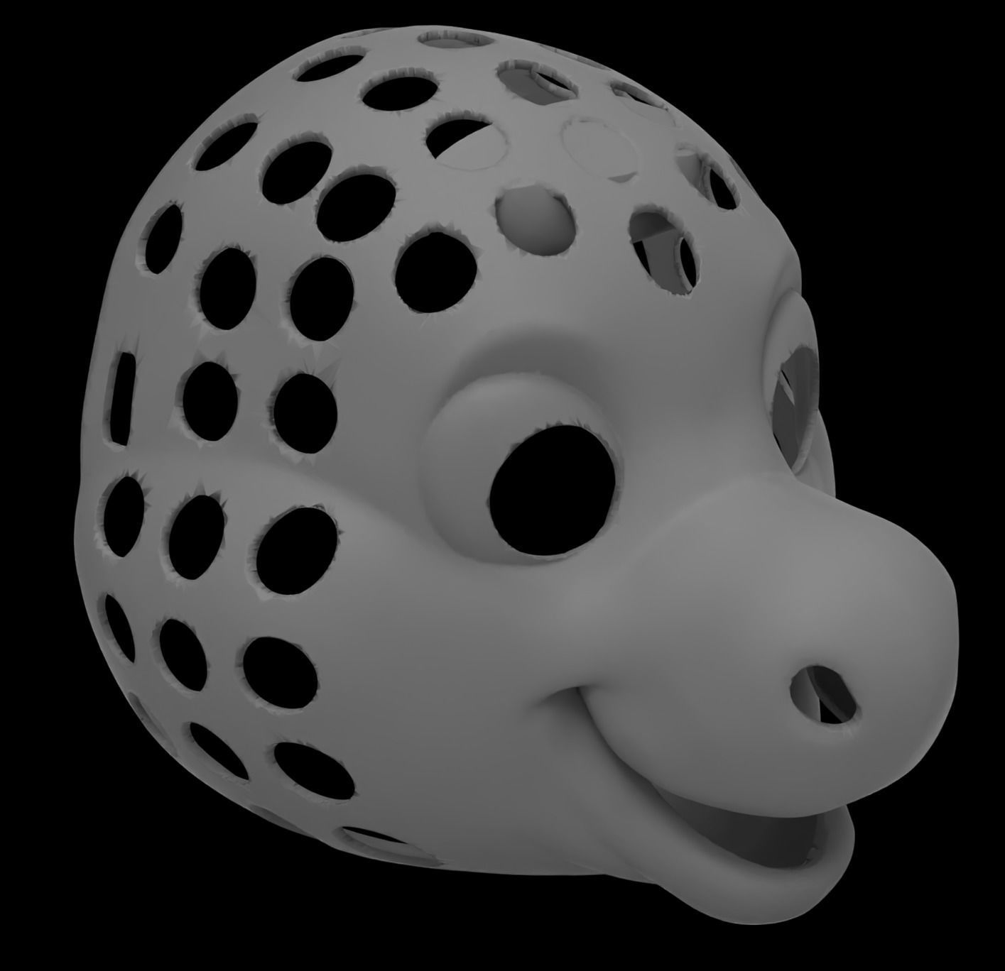 Pony Donkey Fursuit Head Base 3D model 3D printable | CGTrader