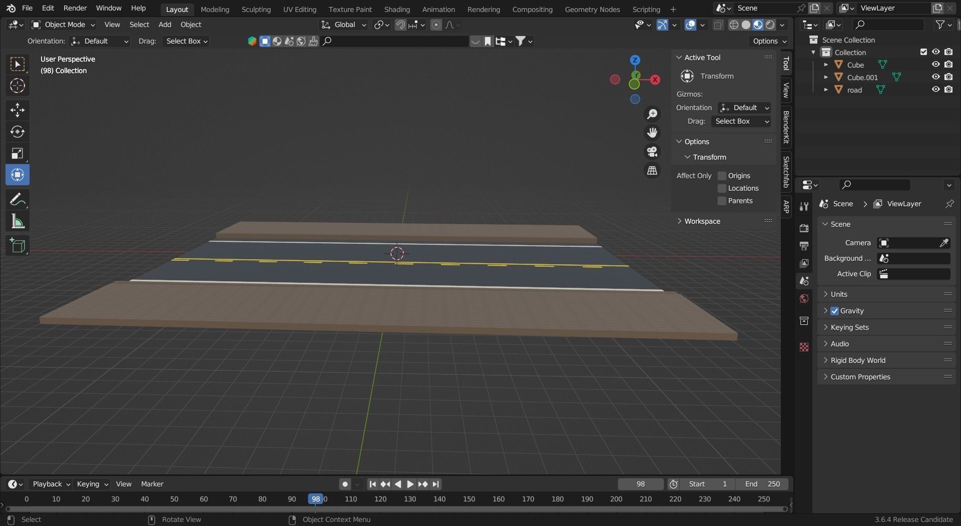 Highway Road free 3D model animated | CGTrader