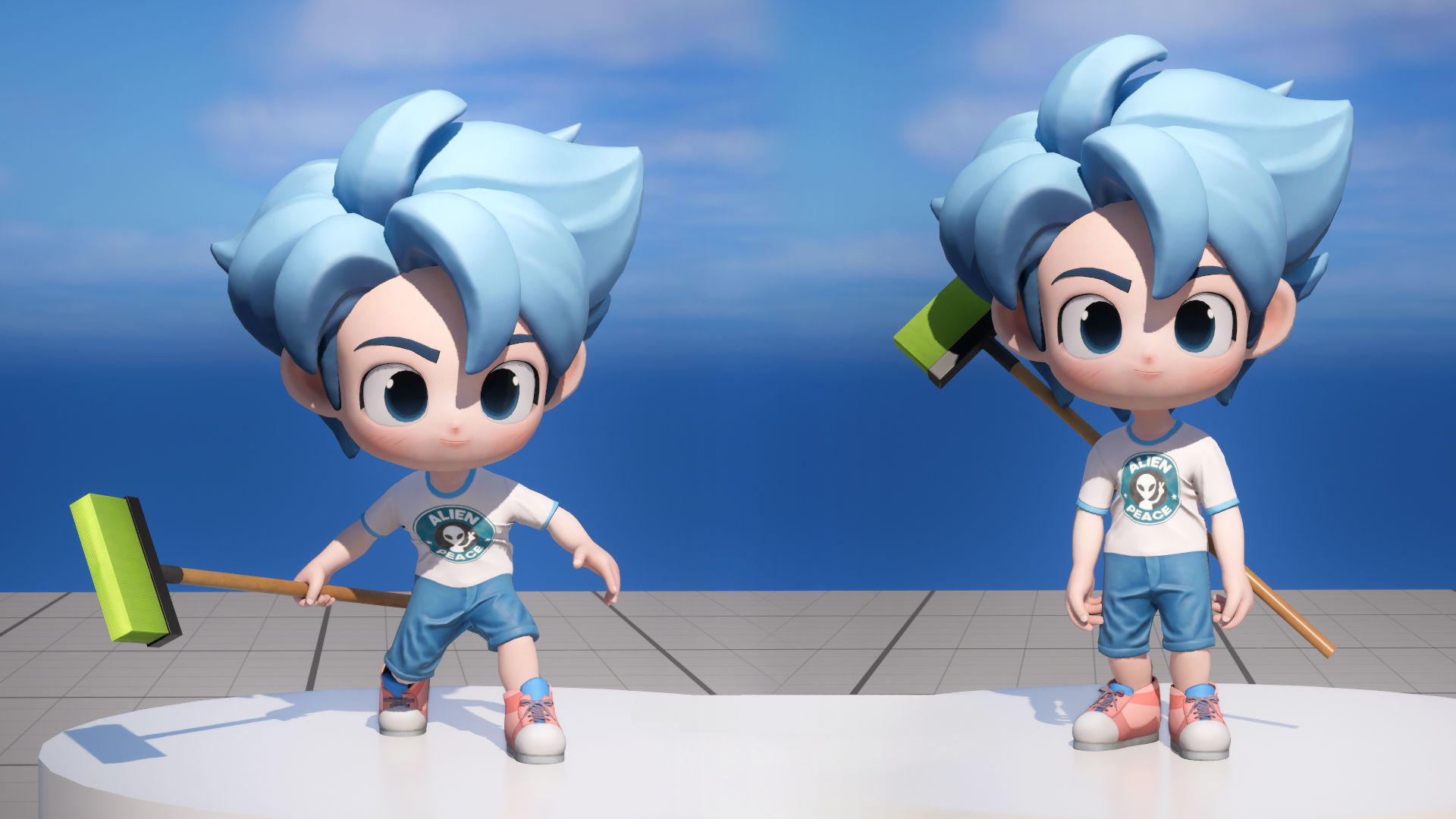 3D model Stylized Character Tommy - Game Ready UE5 VR / AR / low-poly ...