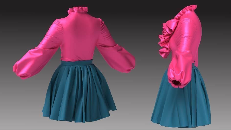 3D womens clothing free 3D model | CGTrader