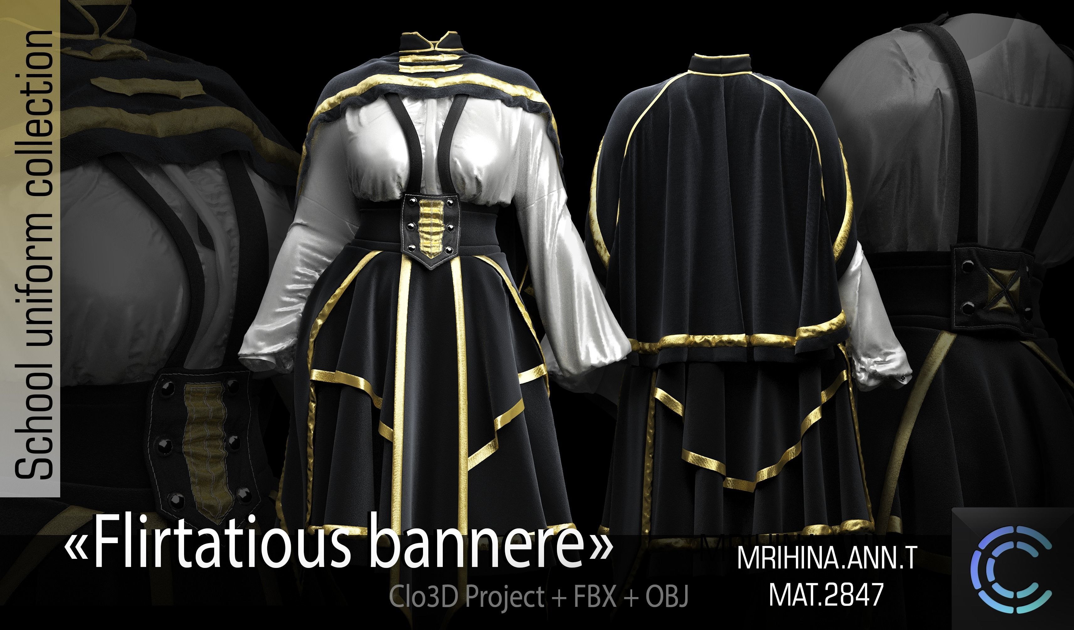 Flirty Banner 3D model | CGTrader