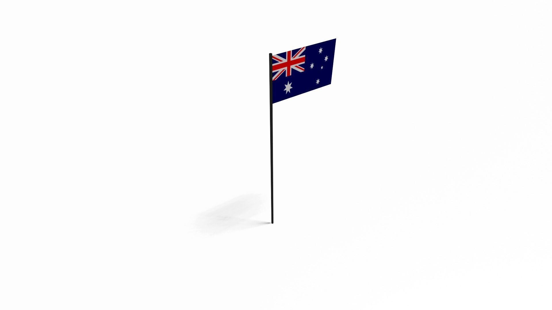 AUSTRALIA ANIMATED FLAG 3D free 3D model animated | CGTrader