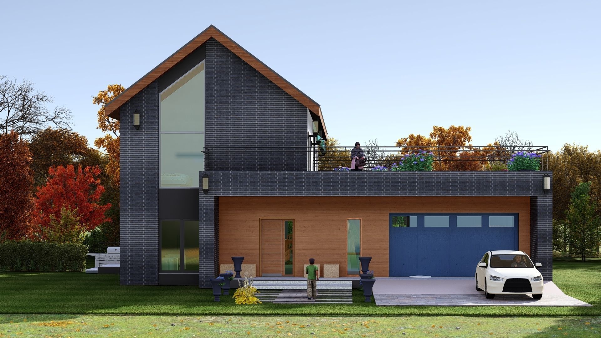 3D model Modern House Plan VR / AR / low-poly | CGTrader