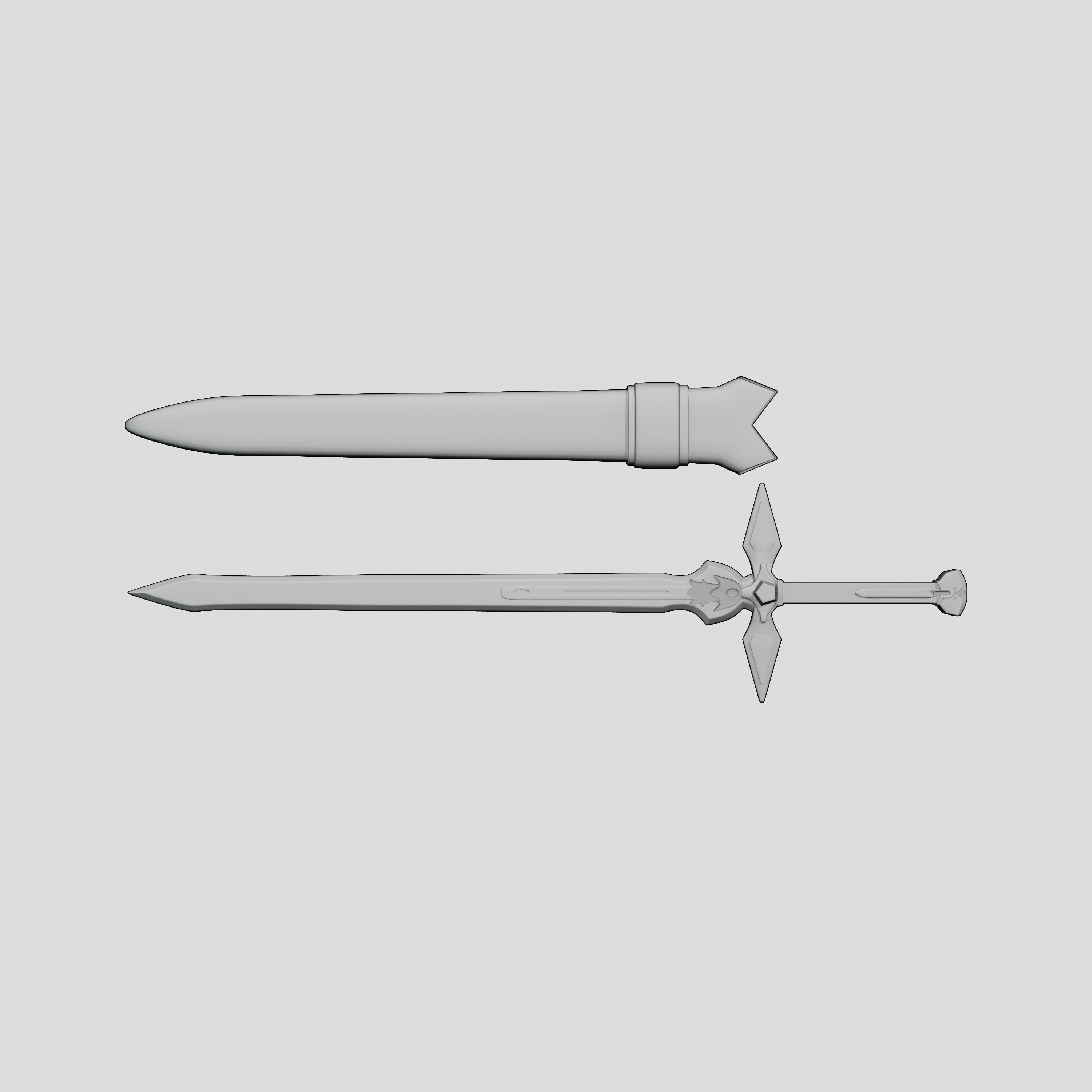 Dark Repulser Kirito Sword - SAO 3D model 3D printable | CGTrader