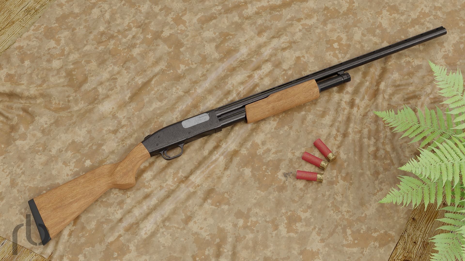 Mossberg 500 pump action shotgun 3D model | CGTrader