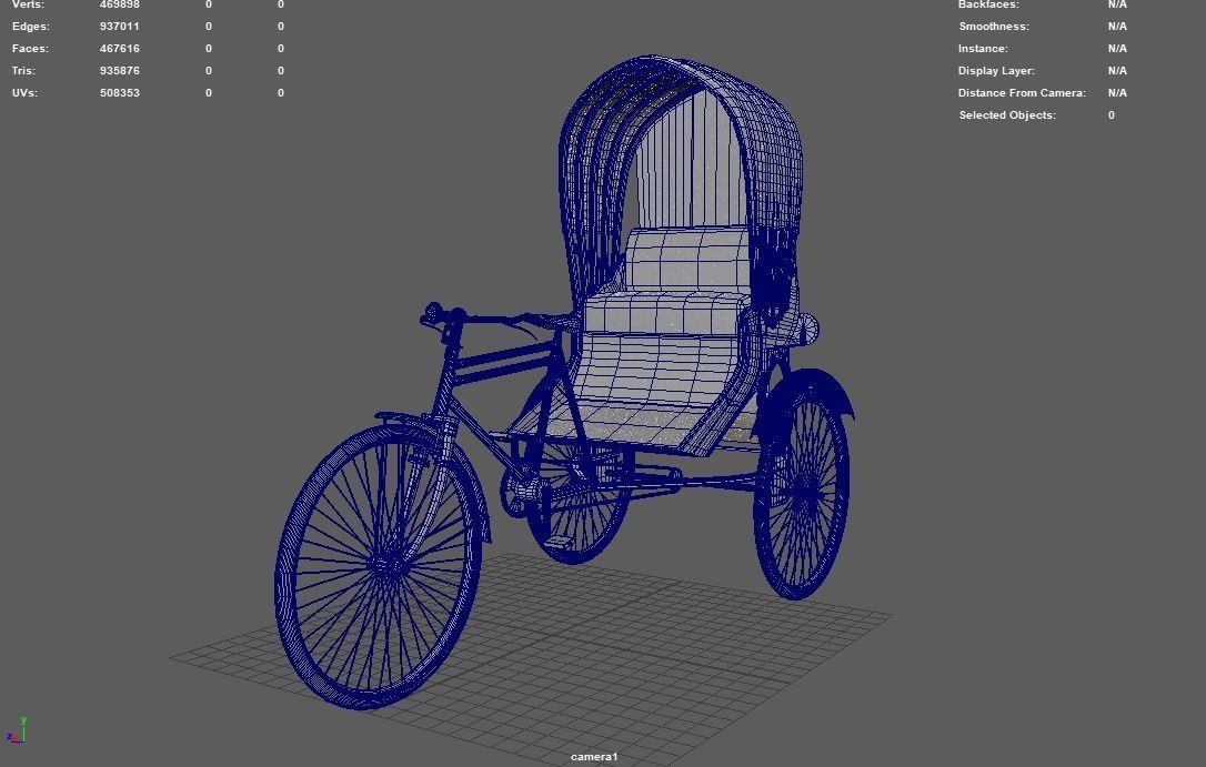 3D model Rickshaw Dhaka VR / AR / low-poly | CGTrader