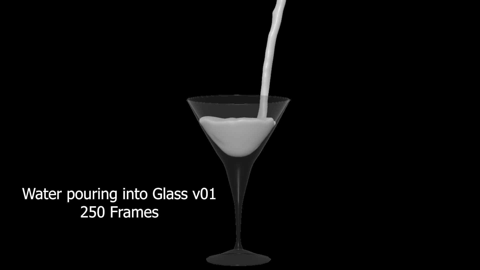 Pouring water into Glass v01 3D model animated | CGTrader