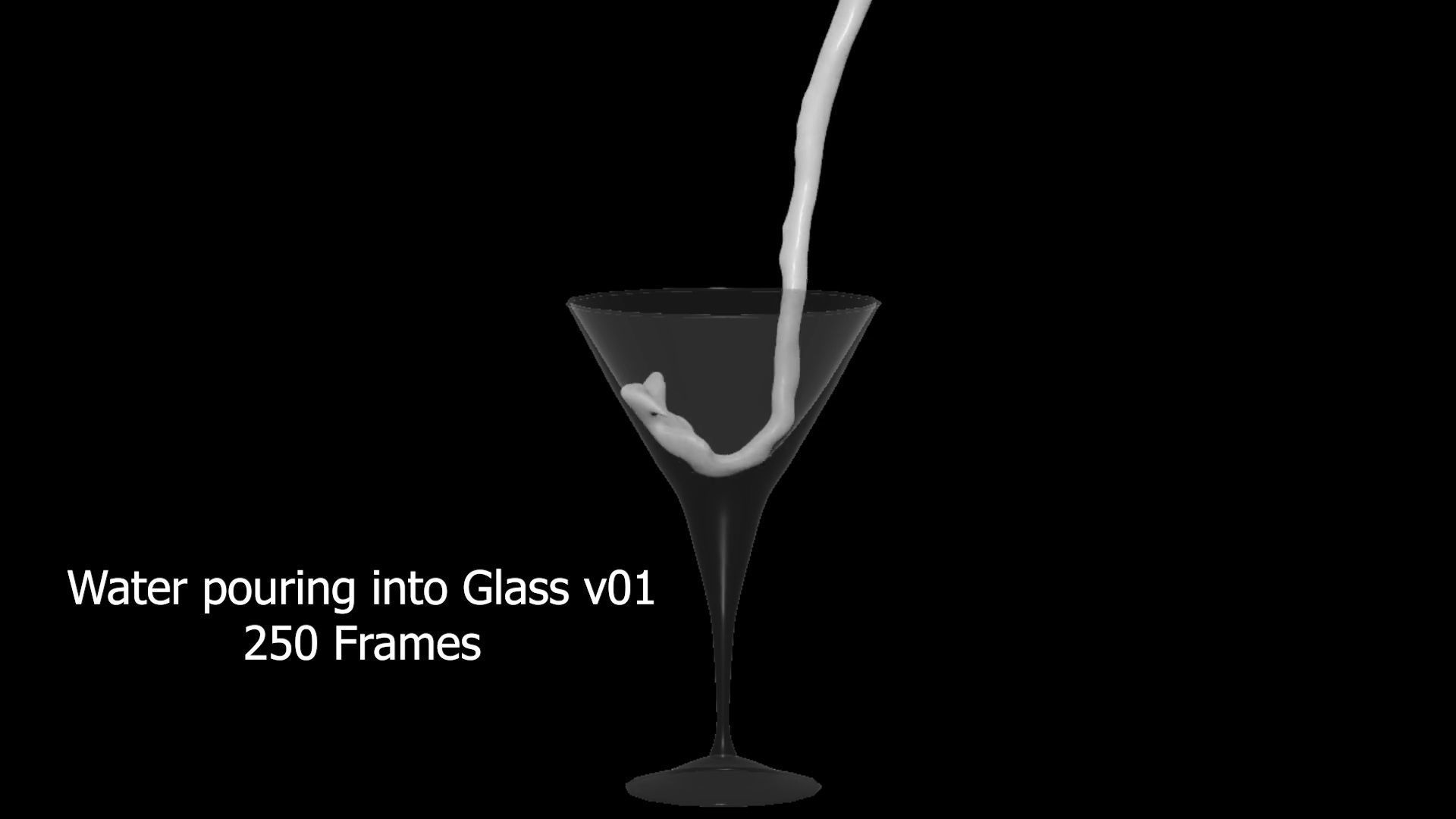 Pouring water into Glass v01 3D model animated | CGTrader