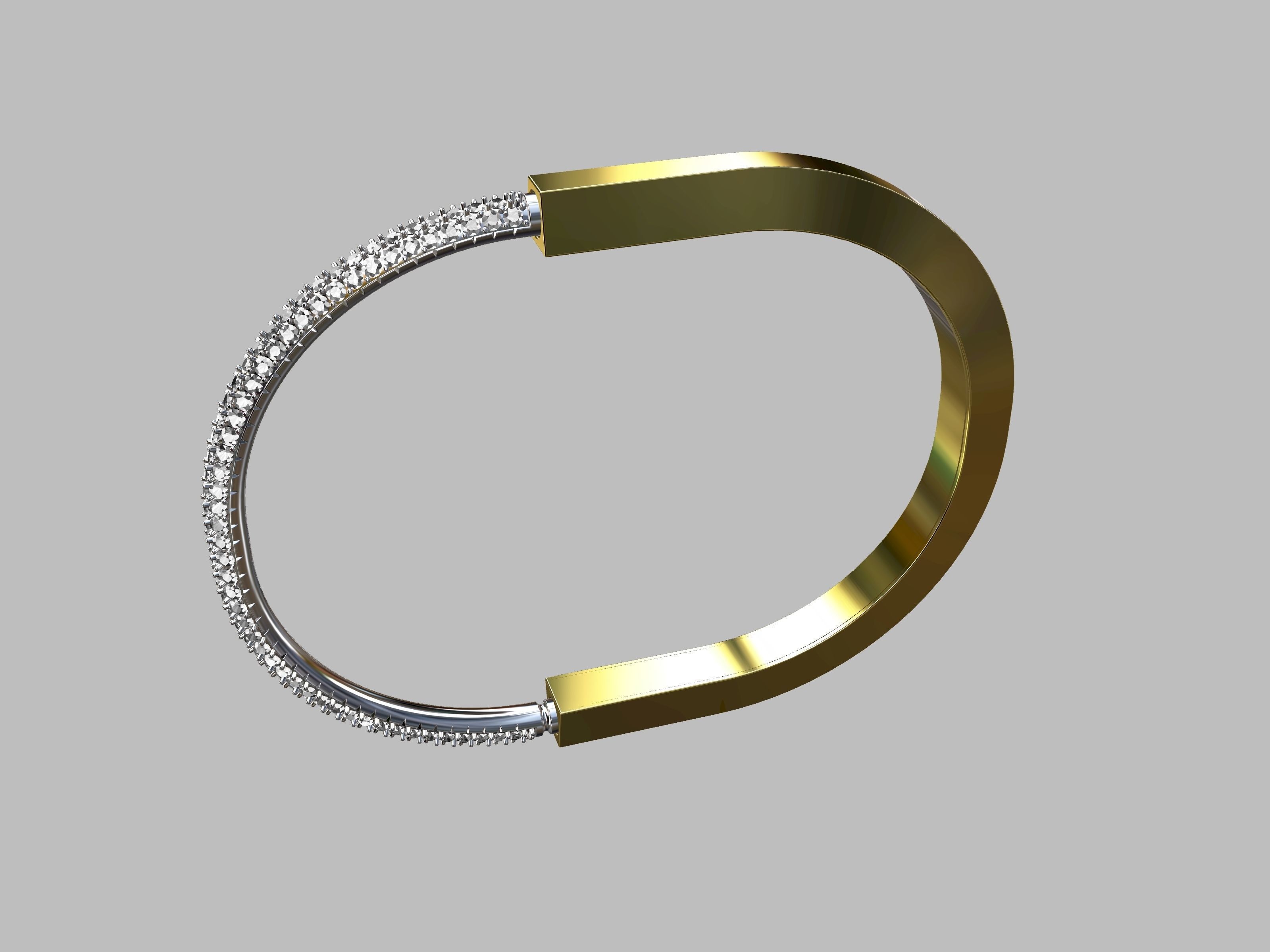 Lock Bracelet 3D model 3D printable | CGTrader