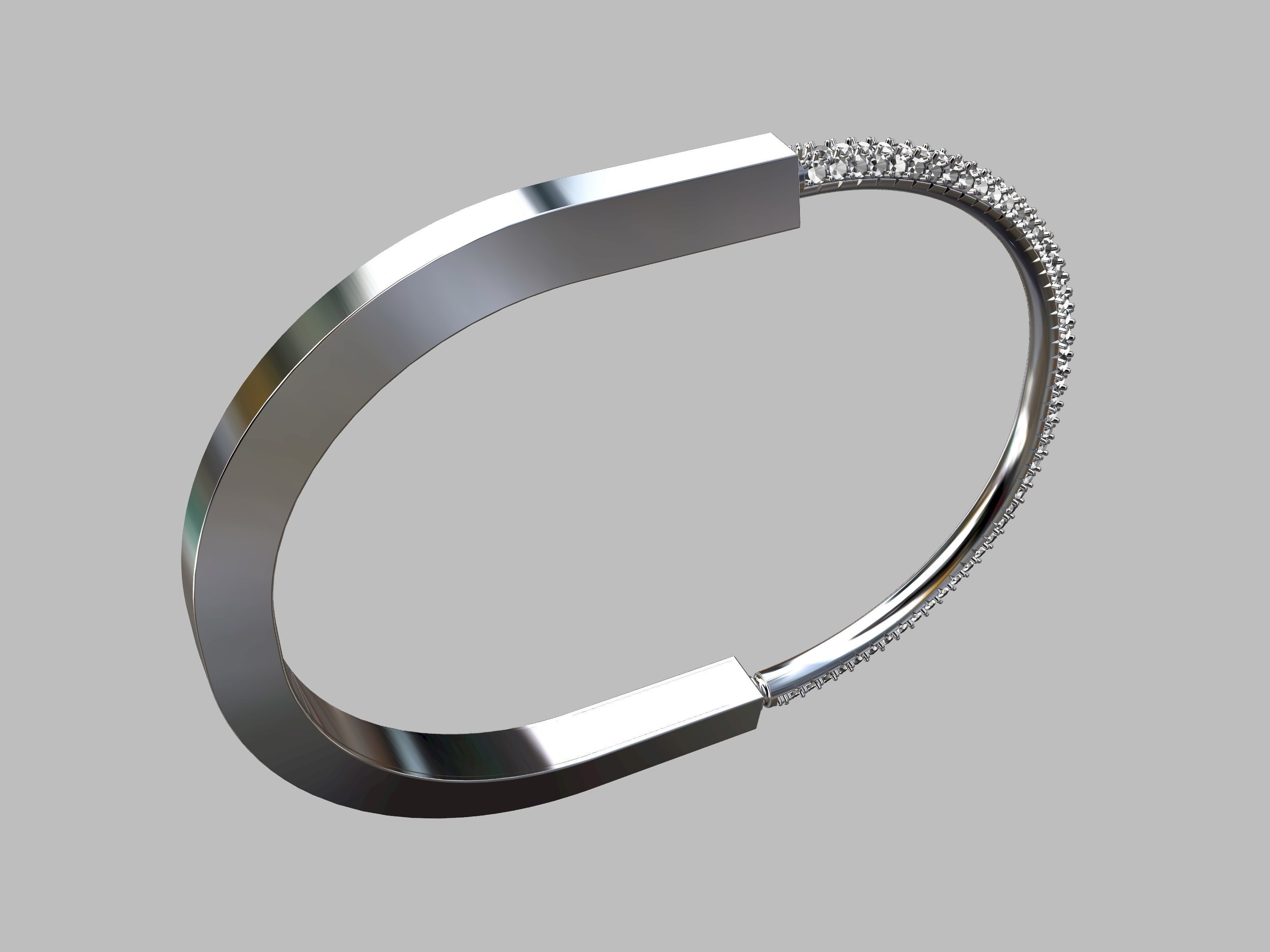 Lock Bracelet 3D model 3D printable | CGTrader