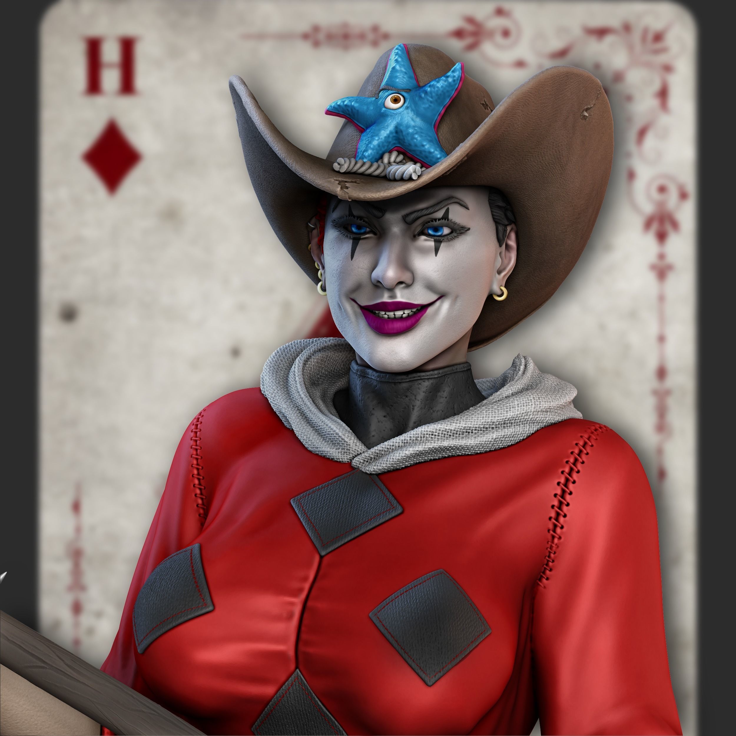 Harley Quinn - Death Metal 3D model 3D printable | CGTrader