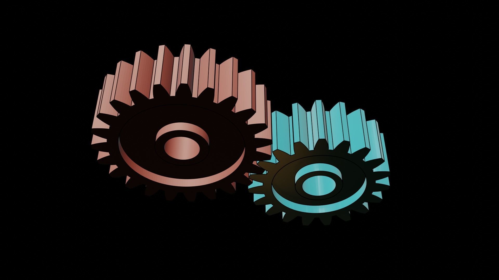 Animated Gears 1 3D model animated | CGTrader