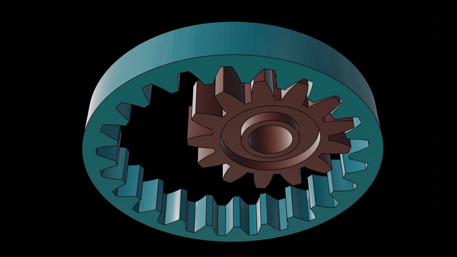 Animated Gears 4 3D model animated | CGTrader