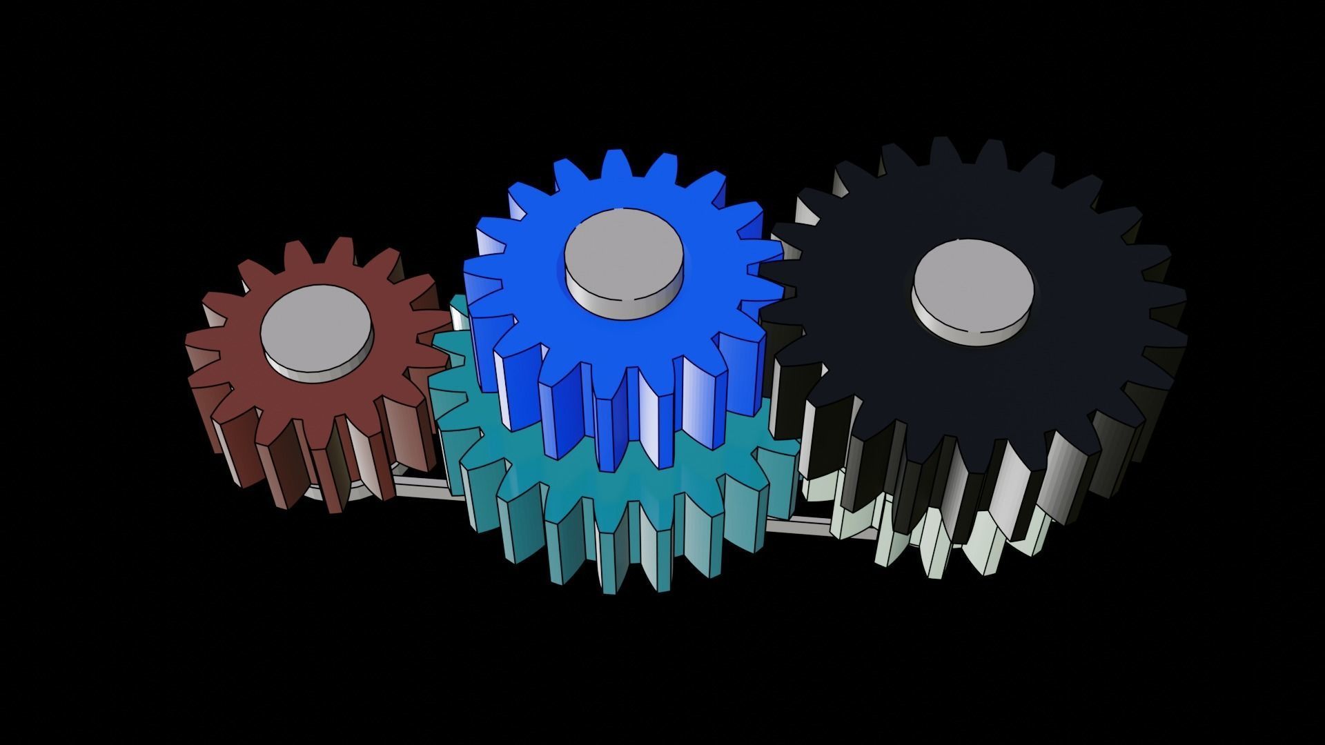 Animated Gears 8 3D model animated | CGTrader