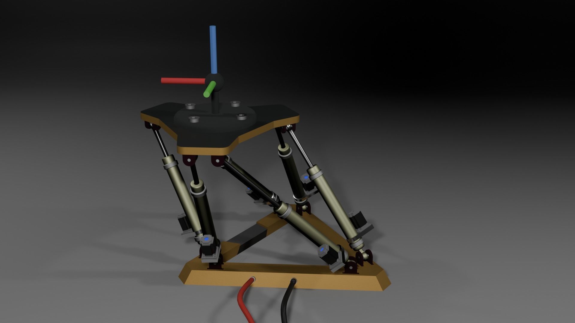 Hexapod Robotic Platform also known as Gough-Stewart platform 3D model ...