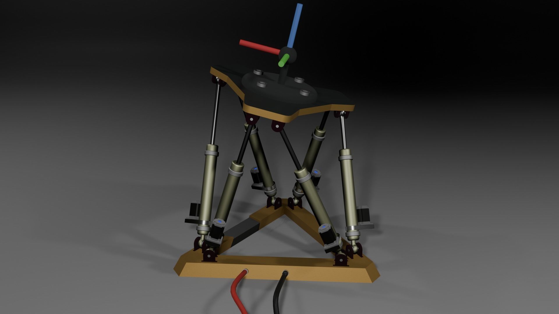 Hexapod Robotic Platform also known as Gough-Stewart platform 3D model ...