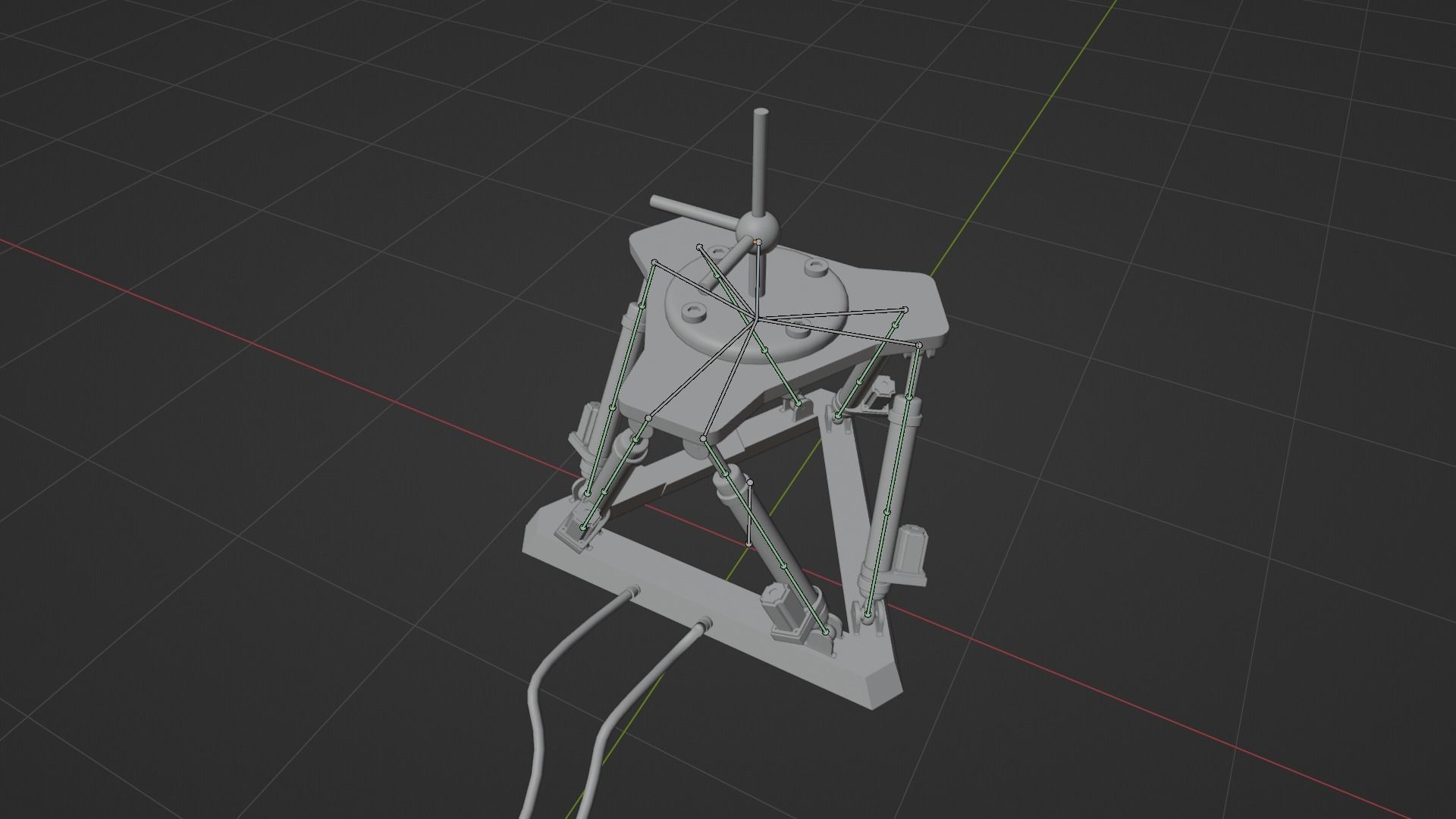 Hexapod Robotic Platform also known as Gough-Stewart platform 3D model animated rigged | CGTrader