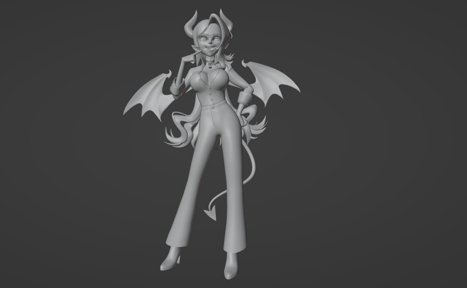 Anime Character - Unique Demon Girl 3D model | CGTrader