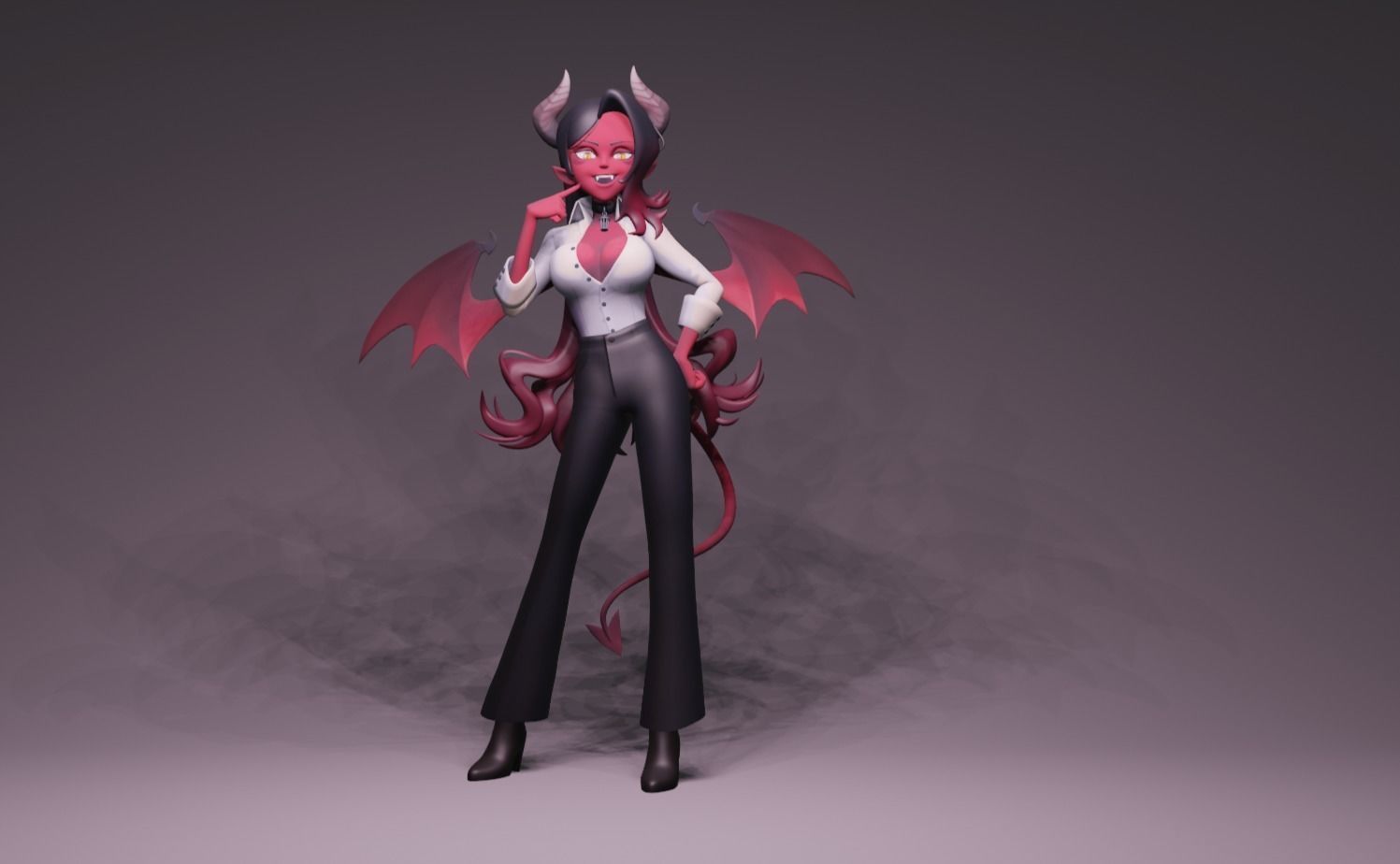 Anime Character - Unique Demon Girl 3D model | CGTrader