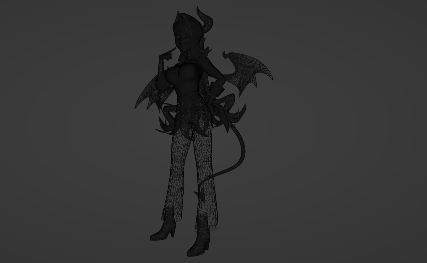 Anime Character - Unique Demon Girl 3D model | CGTrader