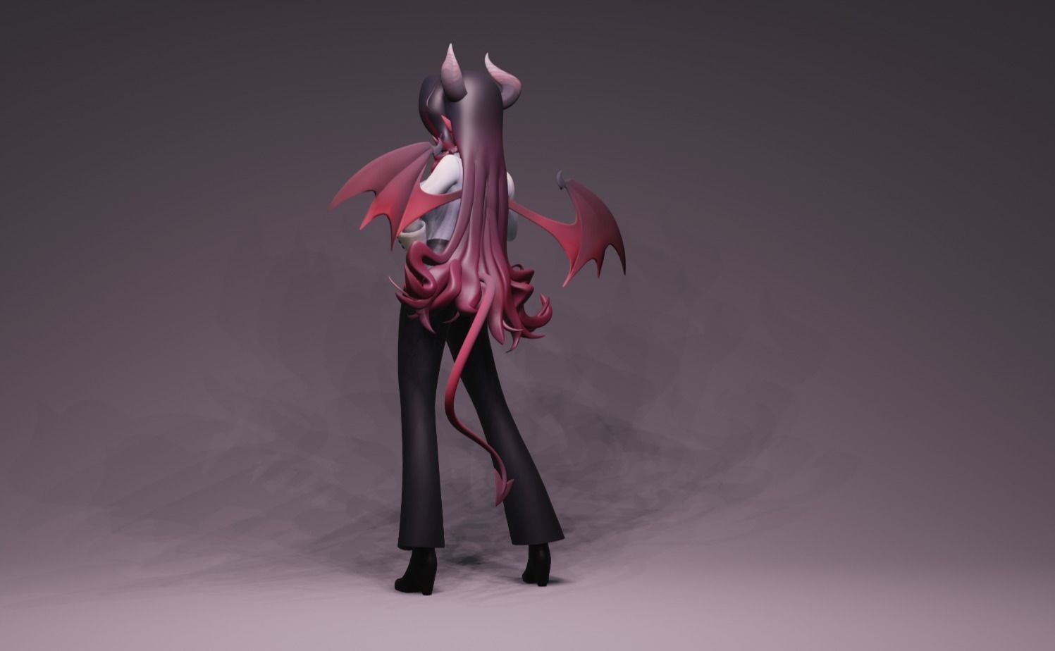 Anime Character - Unique Demon Girl 3D model | CGTrader
