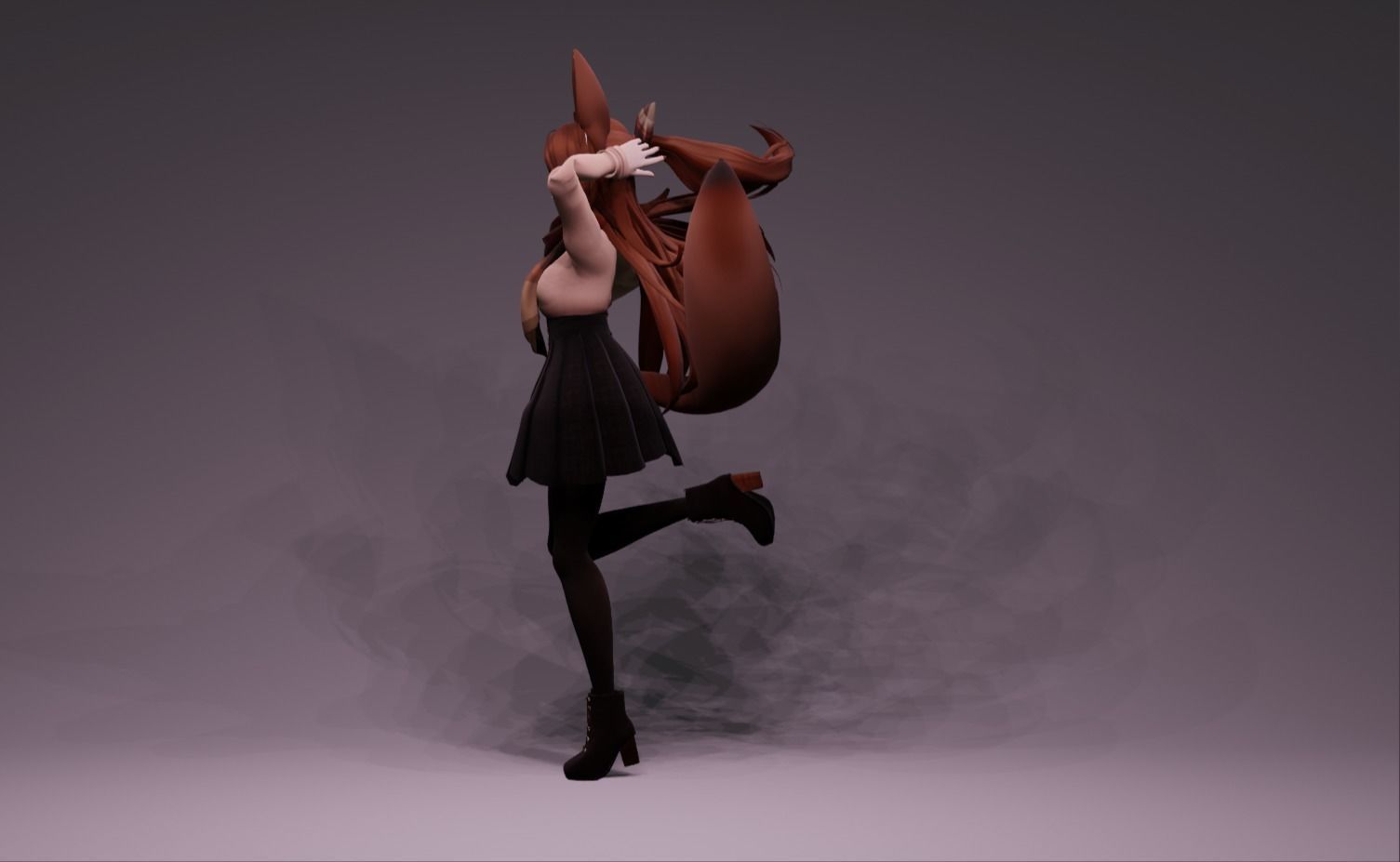 Anime Character - Unique Fox Girl 3D model | CGTrader