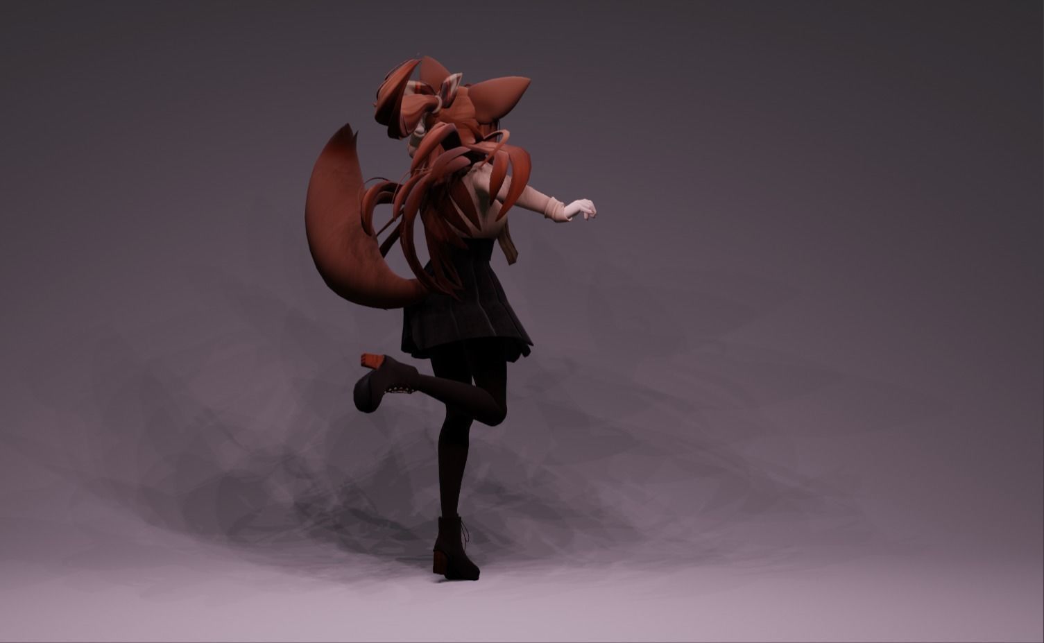 Anime Character - Unique Fox Girl 3D model | CGTrader