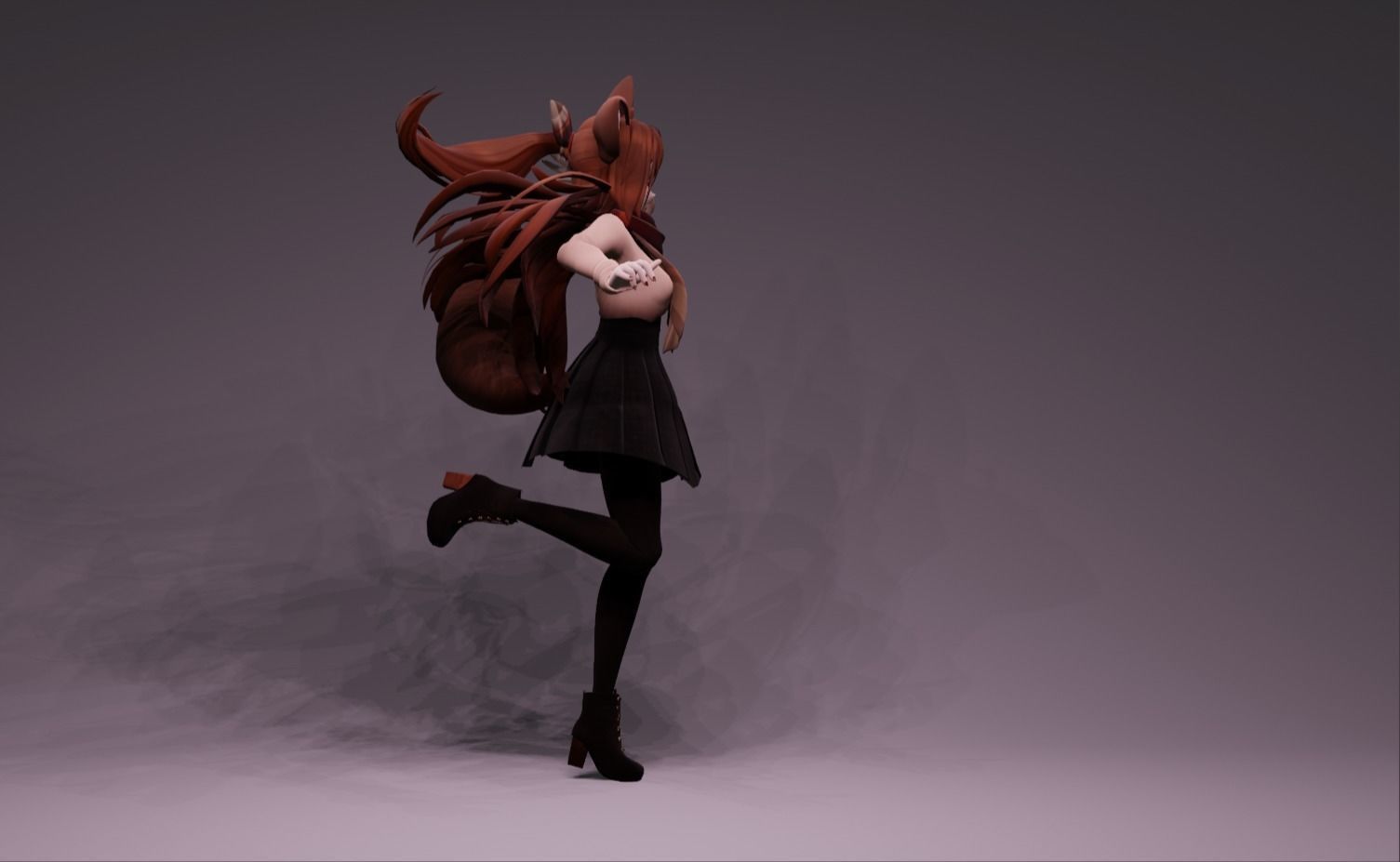 Anime Character - Unique Fox Girl 3D model | CGTrader
