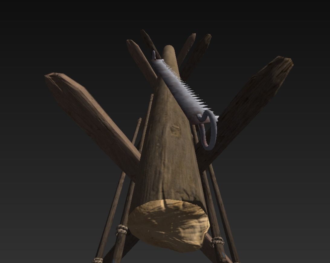 3D model Wooden Saw Buck VR / AR / low-poly | CGTrader