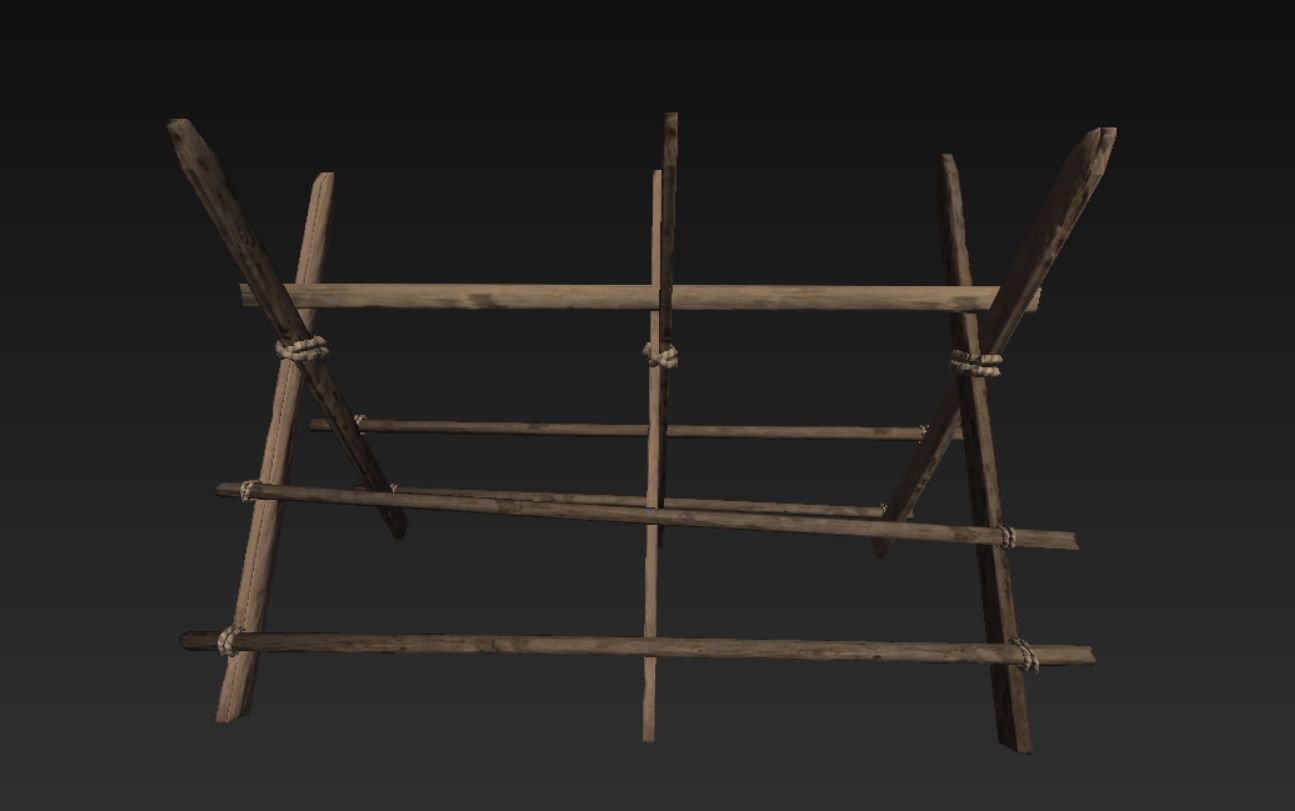 3D model Wooden Saw Buck VR / AR / low-poly | CGTrader