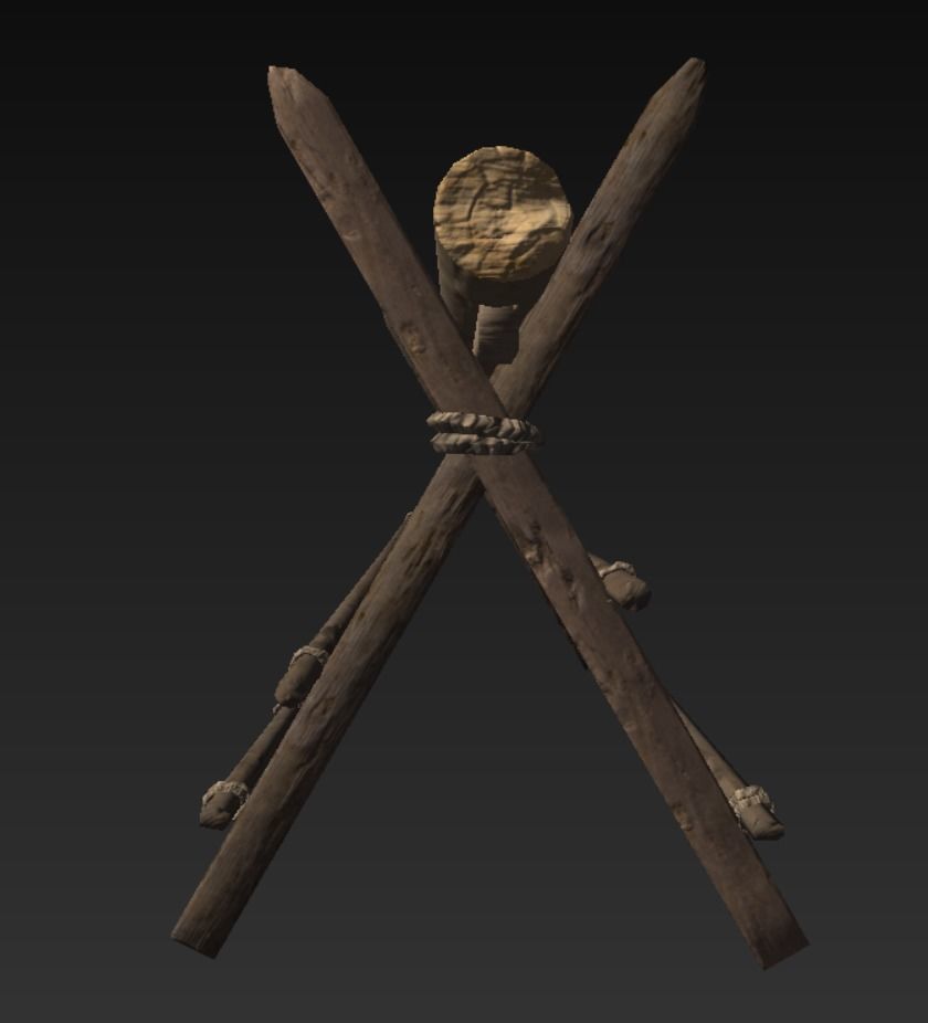 3D model Wooden Saw Buck VR / AR / low-poly | CGTrader