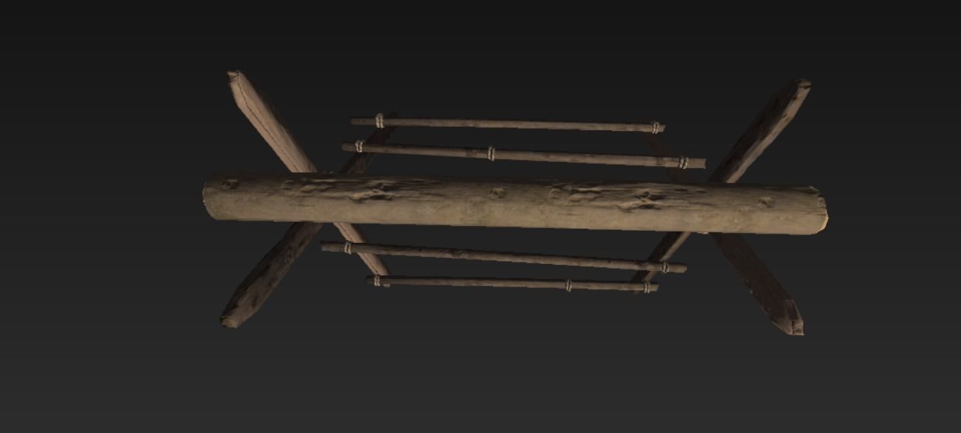 3D model Wooden Saw Buck VR / AR / low-poly | CGTrader