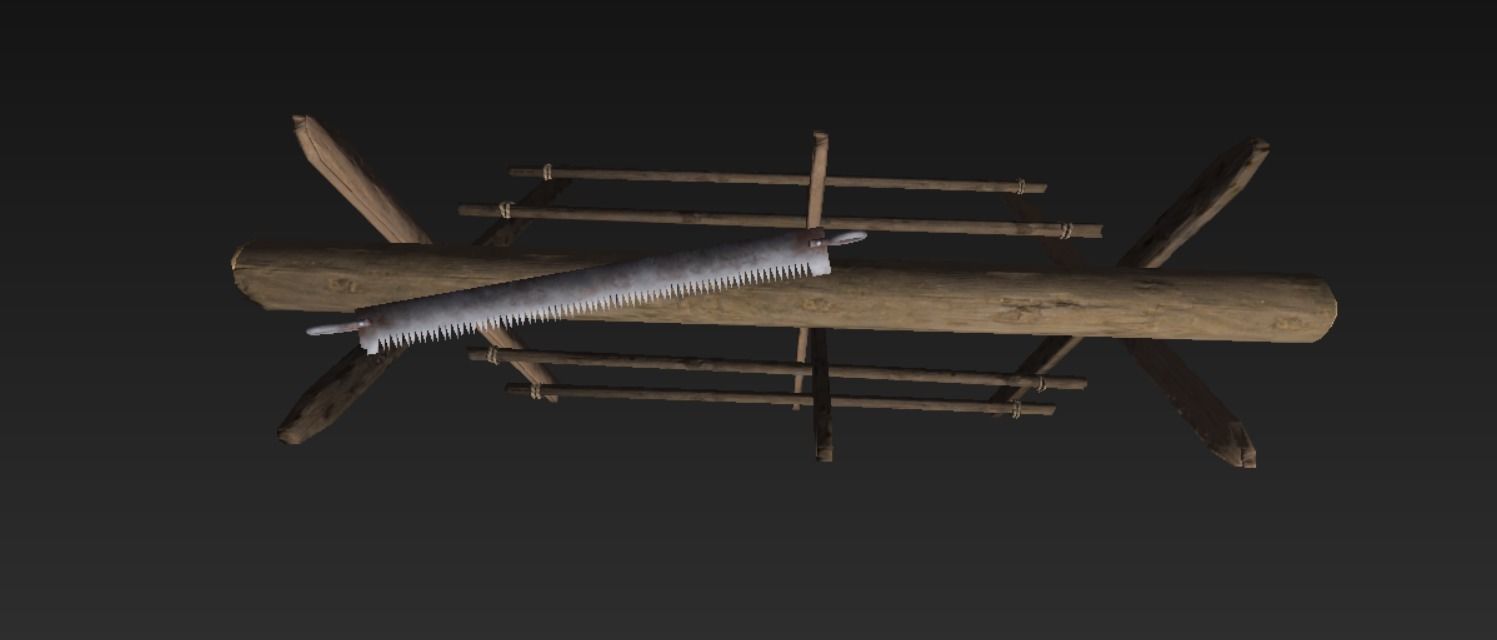 3D model Wooden Saw Buck VR / AR / low-poly | CGTrader