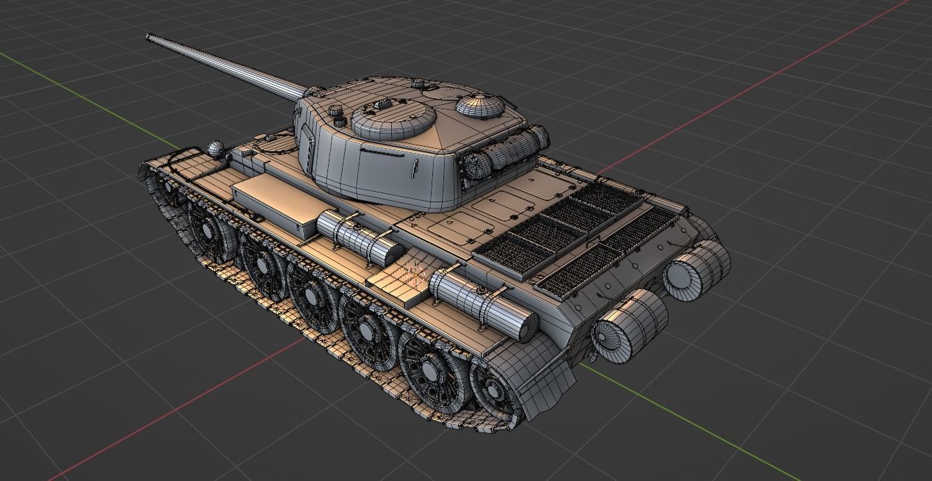 T-54 First prototype medium tank 3D model | CGTrader