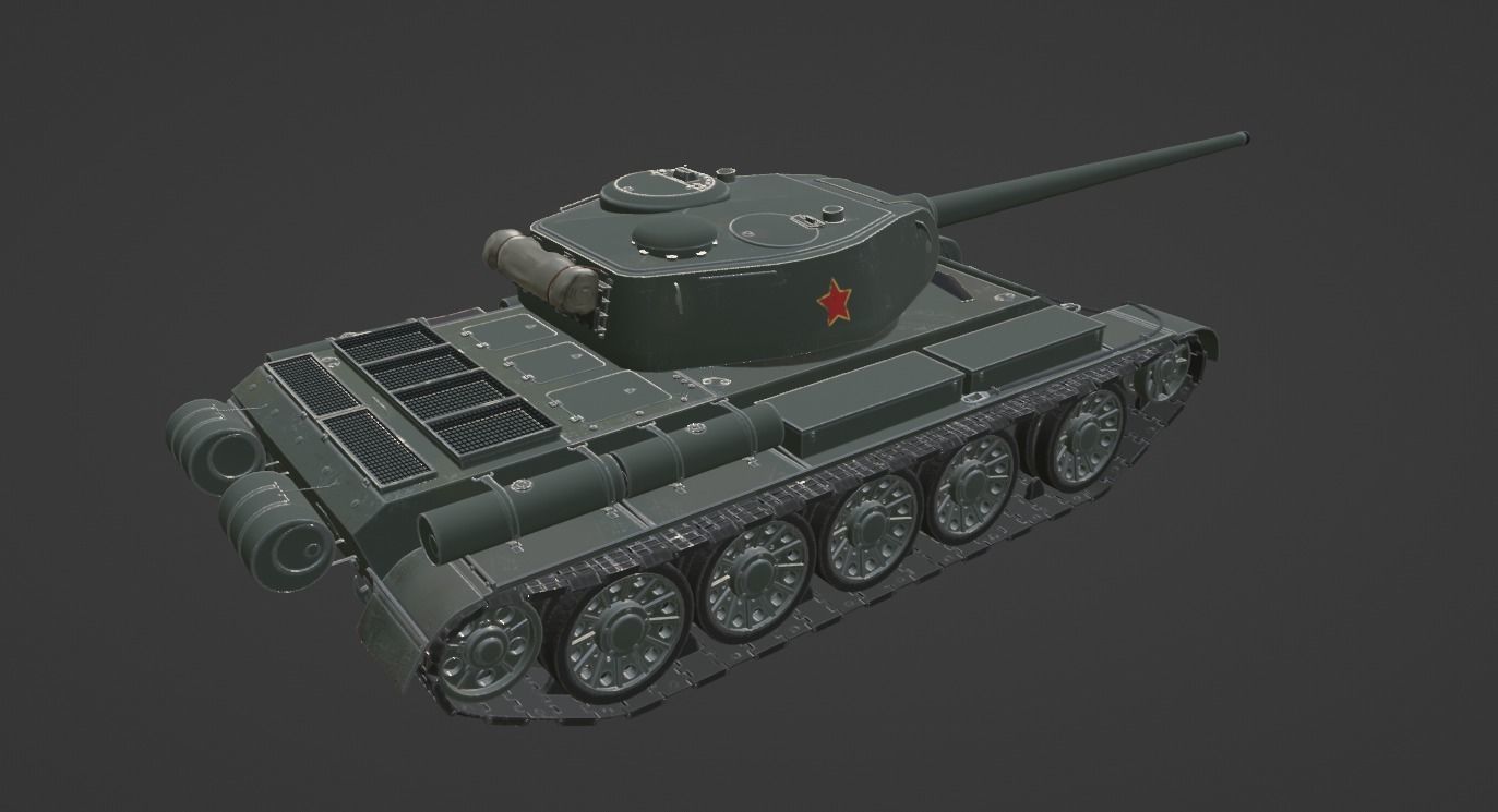 T-54 First prototype medium tank 3D model | CGTrader