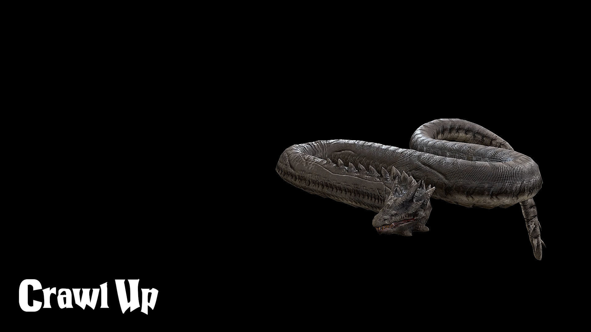 3d Model The Wyrm Limbless Wingless Dragon Vr Ar Low Poly Cgtrader